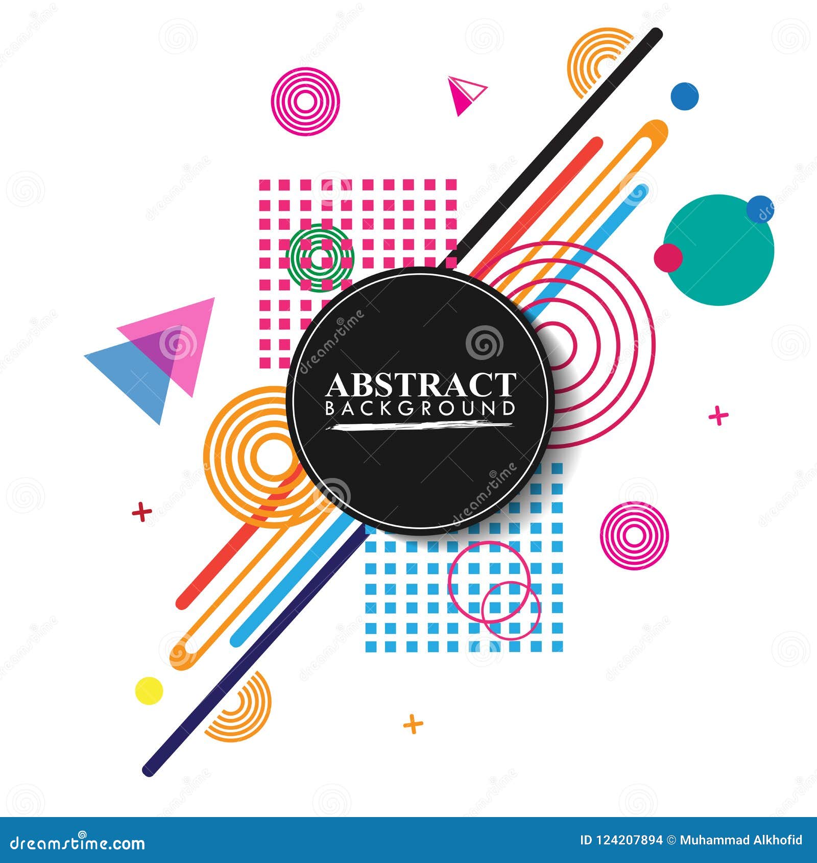Abstract Circle Badge Geometric Pattern Design and Background with ...