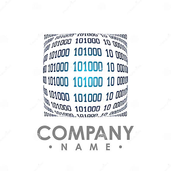 Abstract Circle Binary Code Background. Falling Streaming Binary Stock Vector - Illustration of ...