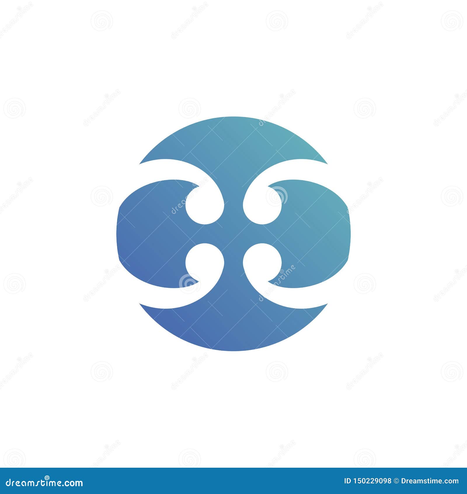 Abstract Circle Blade Logo Sign. Material Design, Vector Stock Vector ...