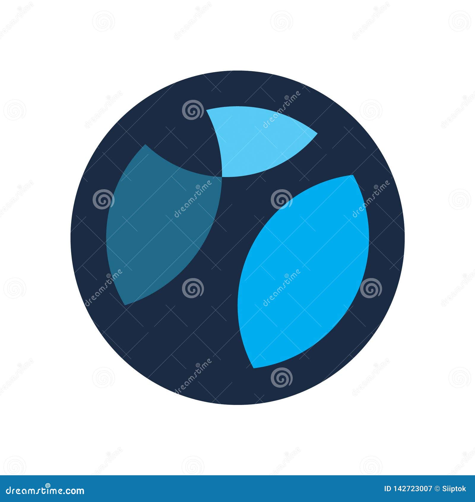 Abstract Circle Blue Spin Logo Design Stock Illustration - Illustration ...