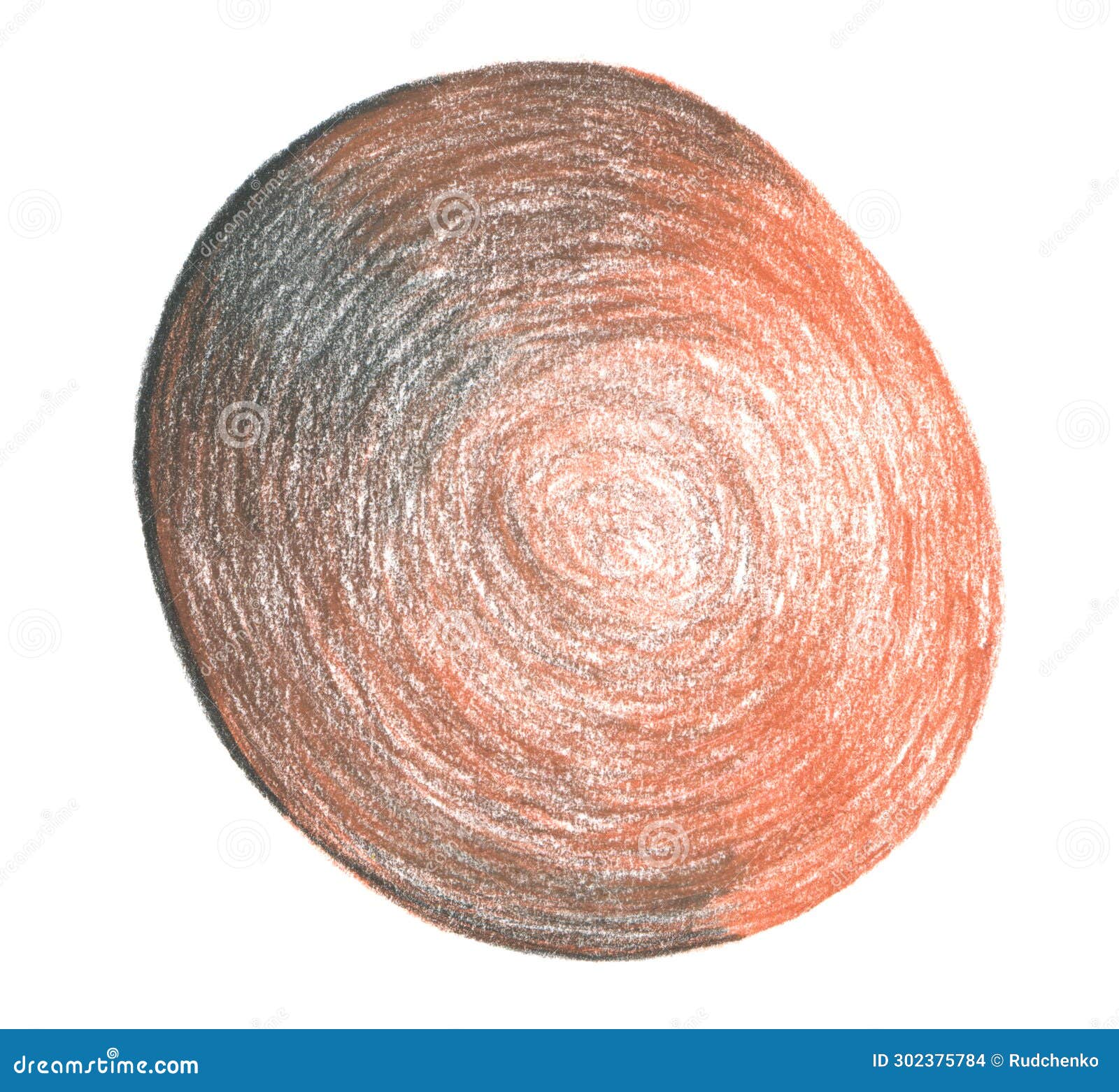 Abstract Circle Brown Color Pencil Scribbles Background. Paper Texture ...