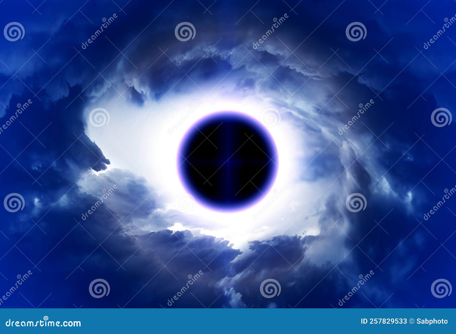 Abstract Circle in the Clouds Stock Image - Image of black, blur: 257829533