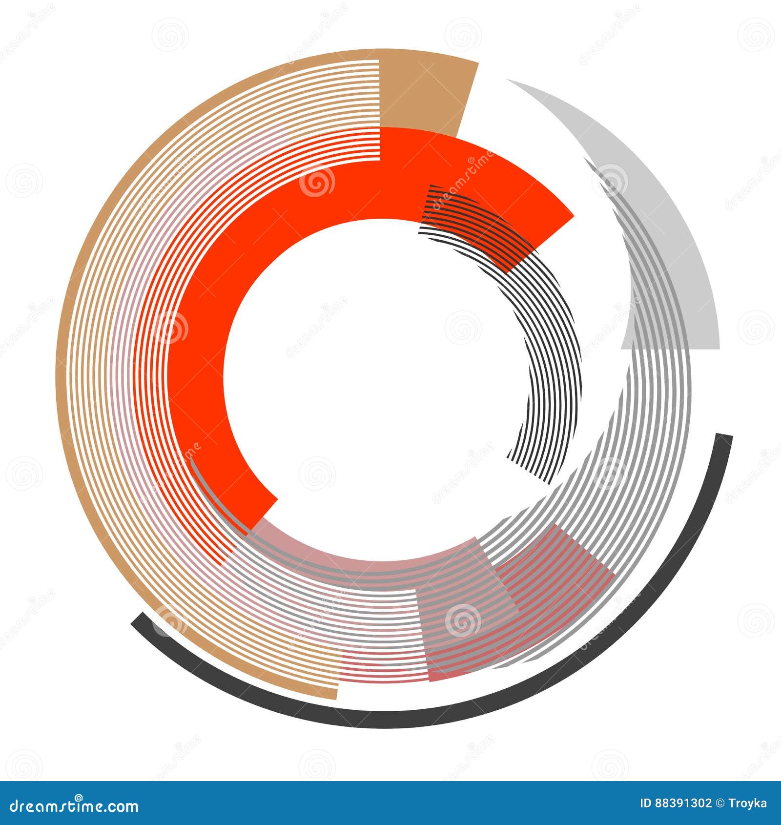 Abstract Circle Design Element. Stock Vector - Illustration of grey ...
