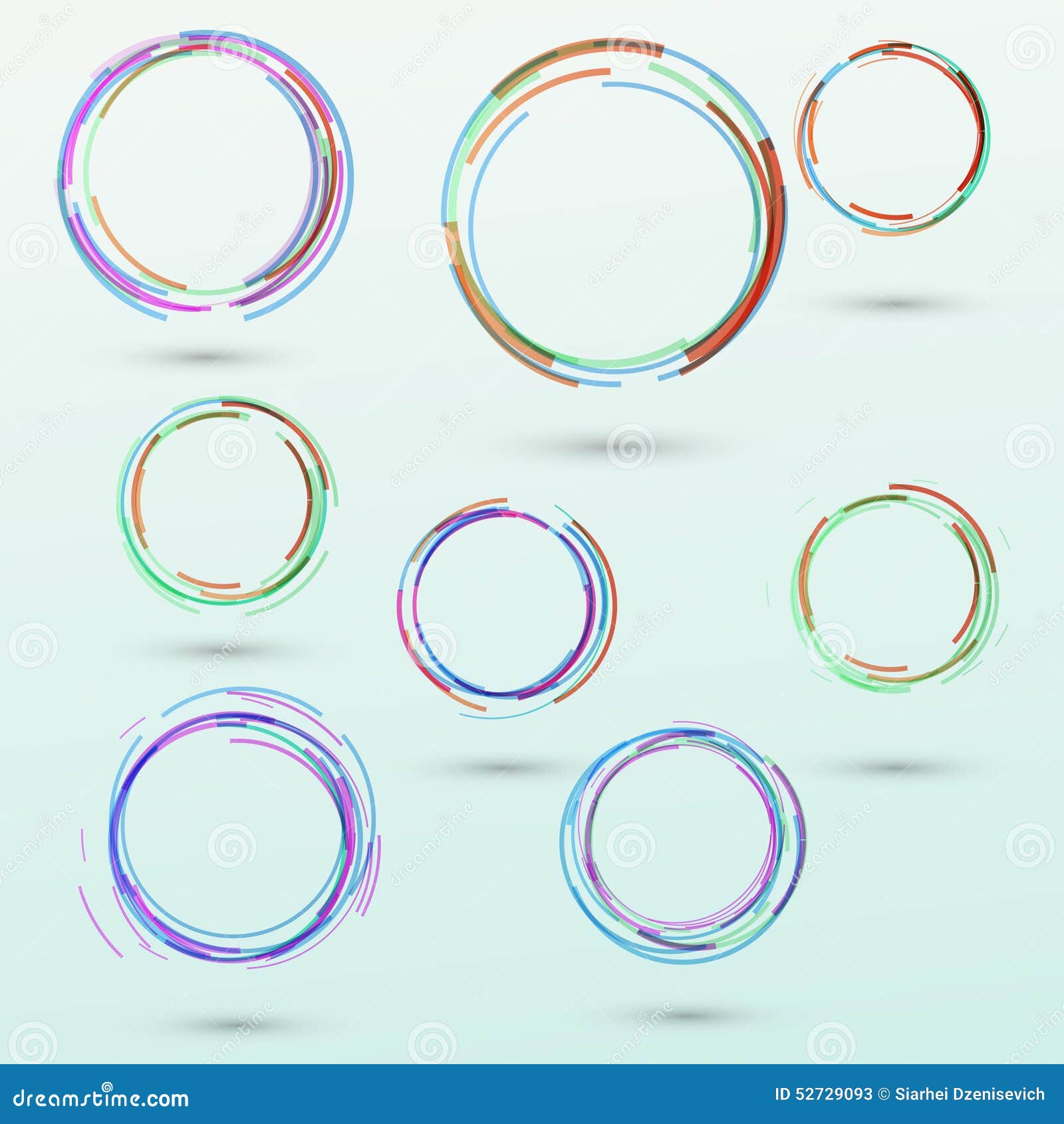 Abstract Circle Design Elements Collection Stock Vector - Illustration ...