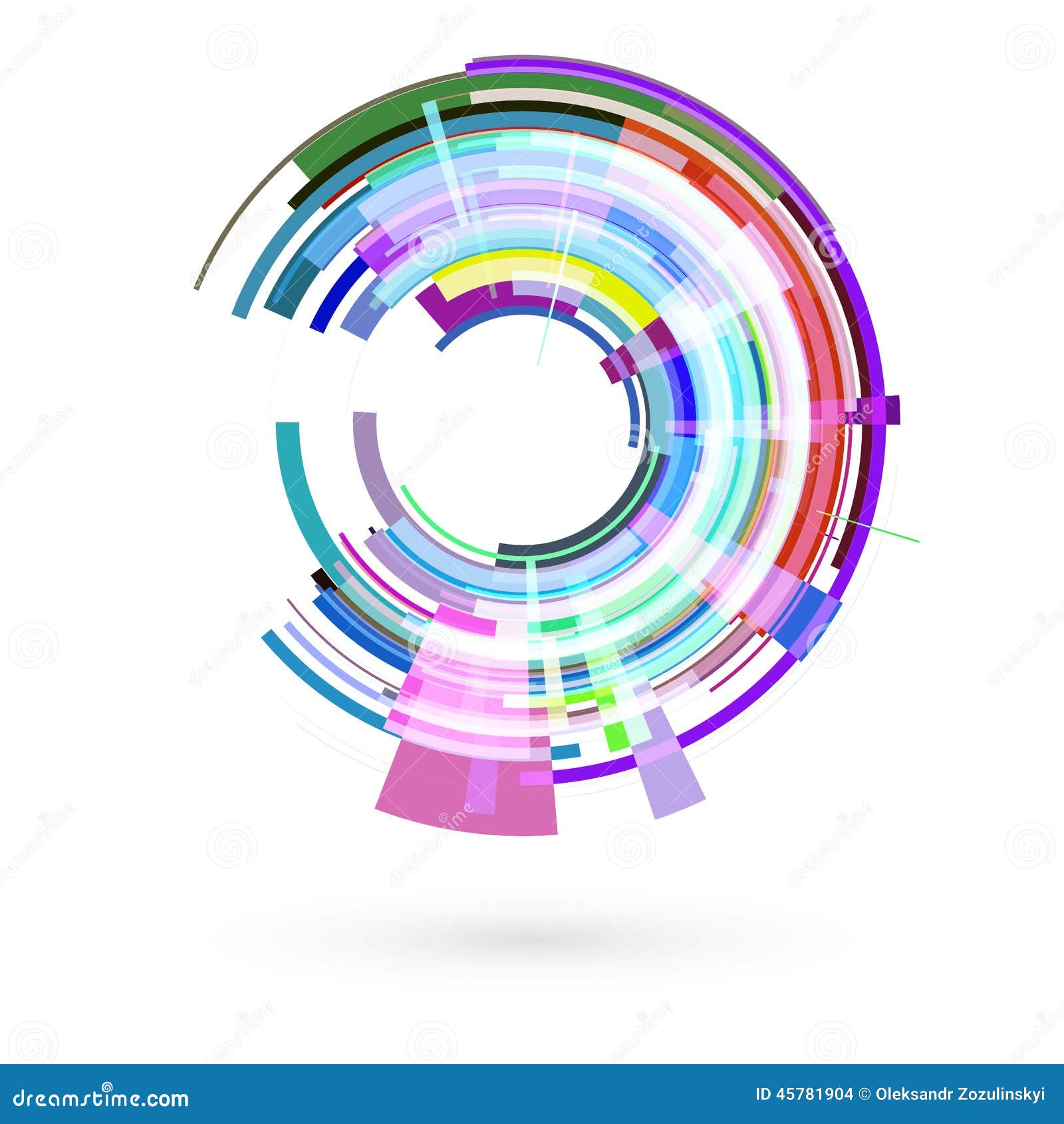 Abstract Circle in Different Colors. Raster Stock Illustration ...