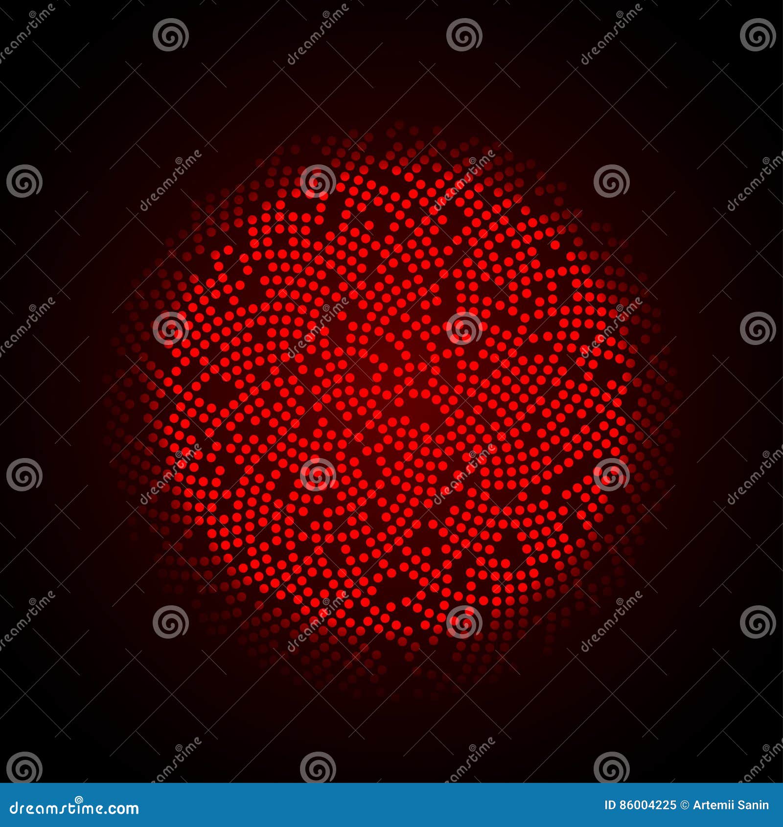 Abstract Circle Dotted Red Background. Vector Illustration Stock ...