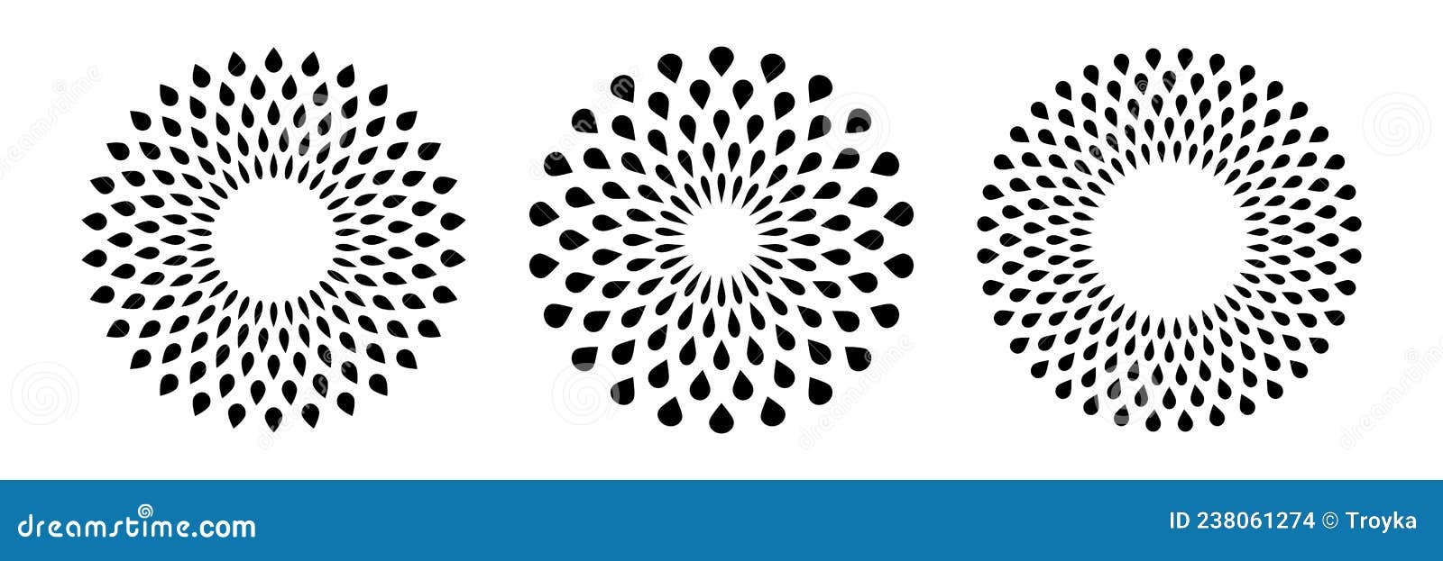 Abstract Circle Drops Dots Patterns. Elements for Design Stock Vector ...
