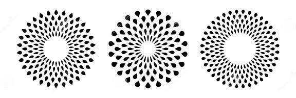 Abstract Circle Drops Dots Patterns. Elements for Design Stock Vector ...