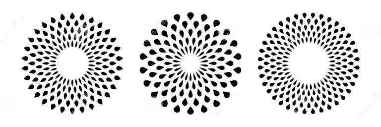 Abstract Circle Drops Dots Patterns. Elements for Design Stock Vector ...