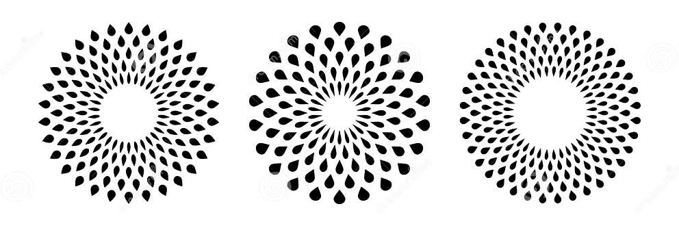 Abstract Circle Drops Dots Patterns. Elements for Design Stock Vector ...