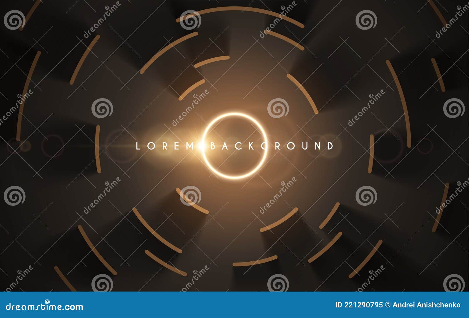 Abstract Circle Elements with Light Effect Stock Vector - Illustration of geometric, curve ...