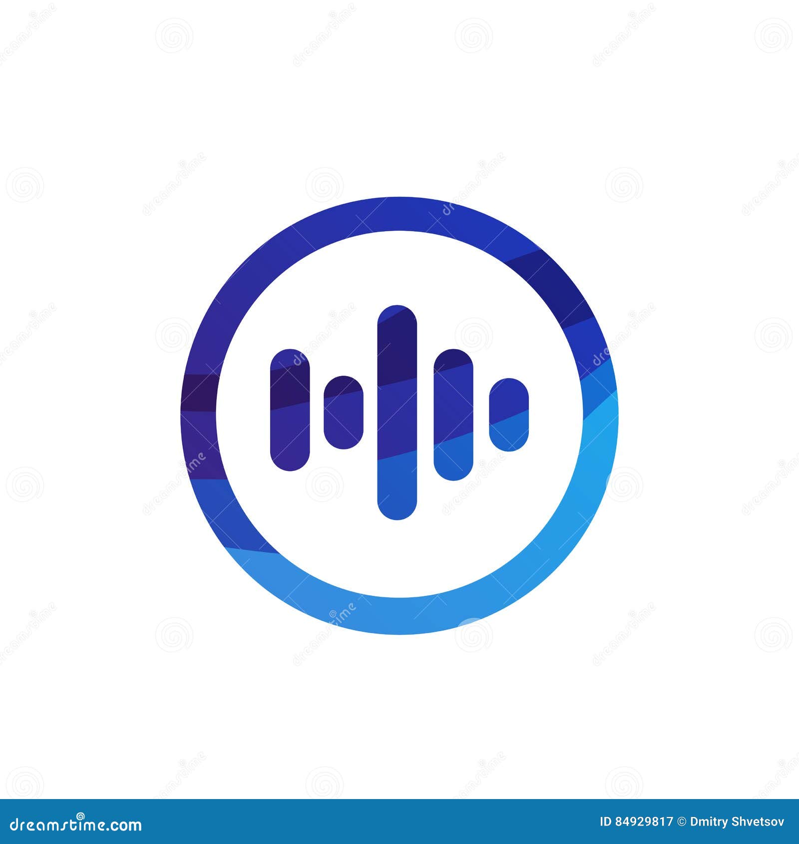 Abstract Circle Equalizer Volume Icon Logo Sign Design Stock ...