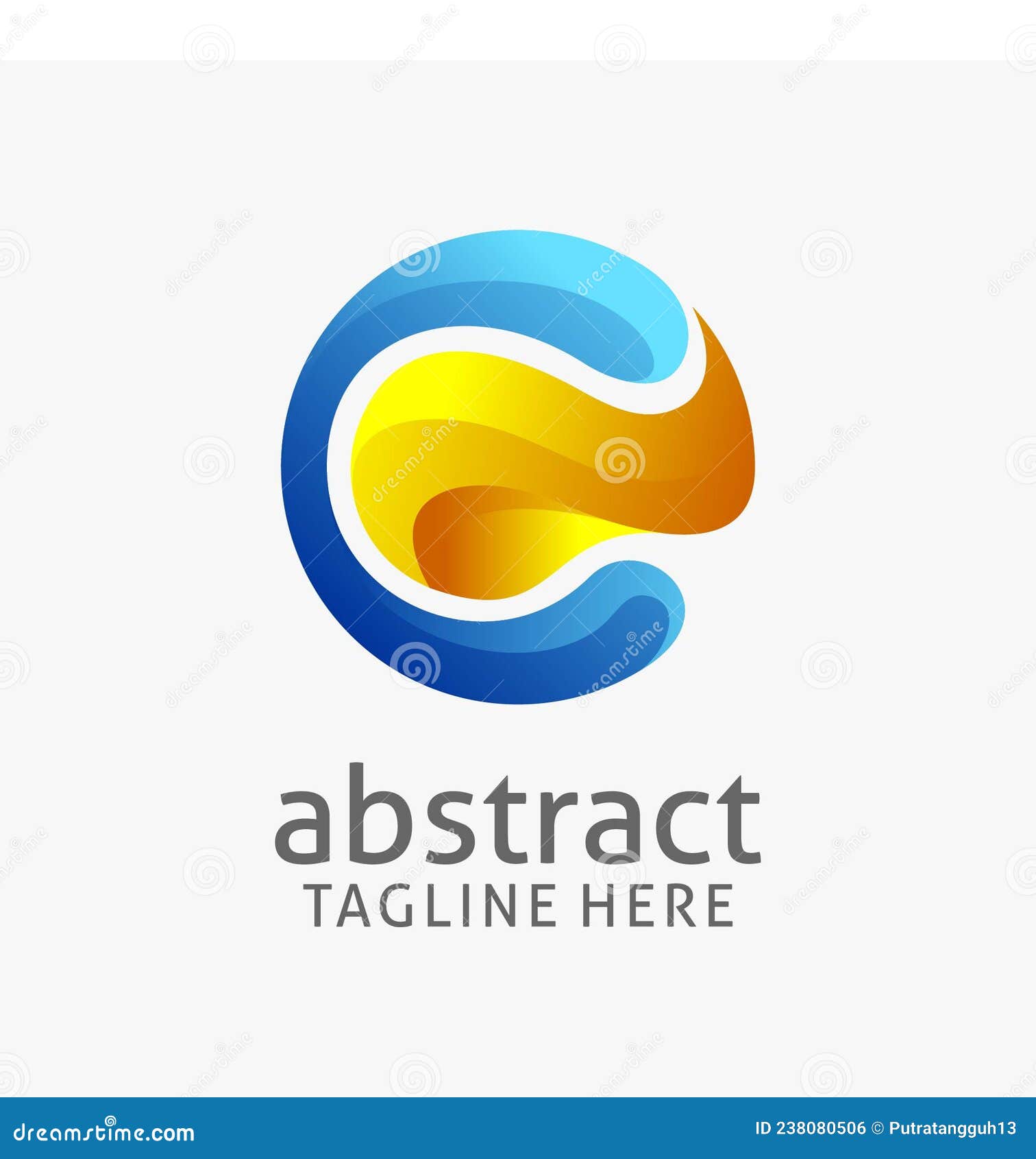 Abstract Circle Flowing Logo Design Stock Vector - Illustration of ...