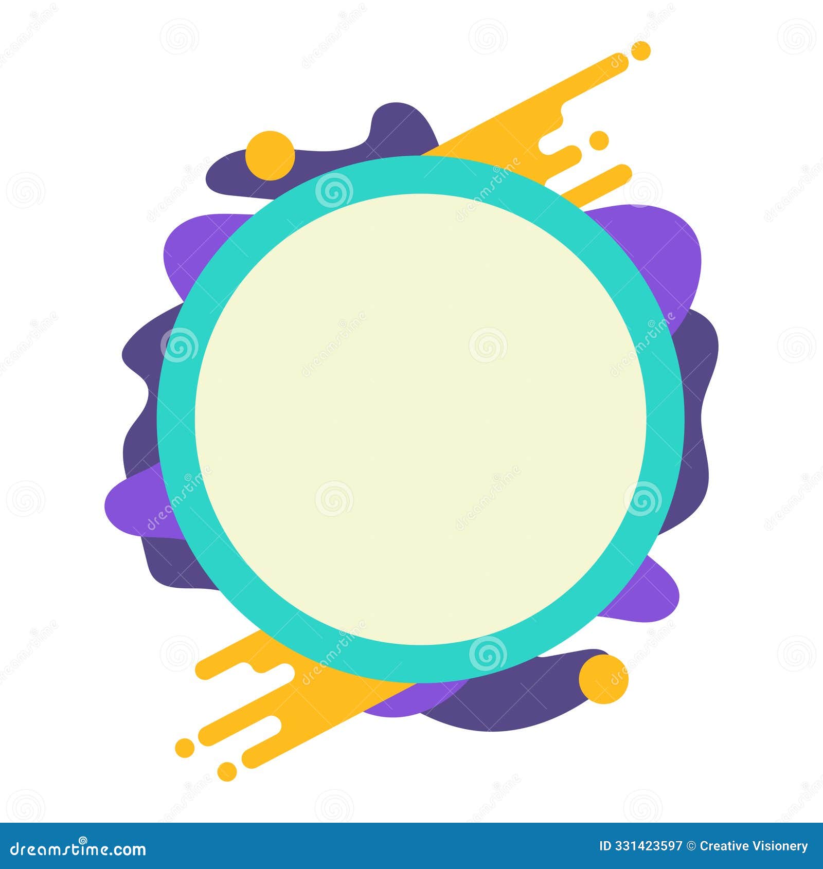 Abstract Circle Frame Decoration Stock Illustration - Illustration of ...