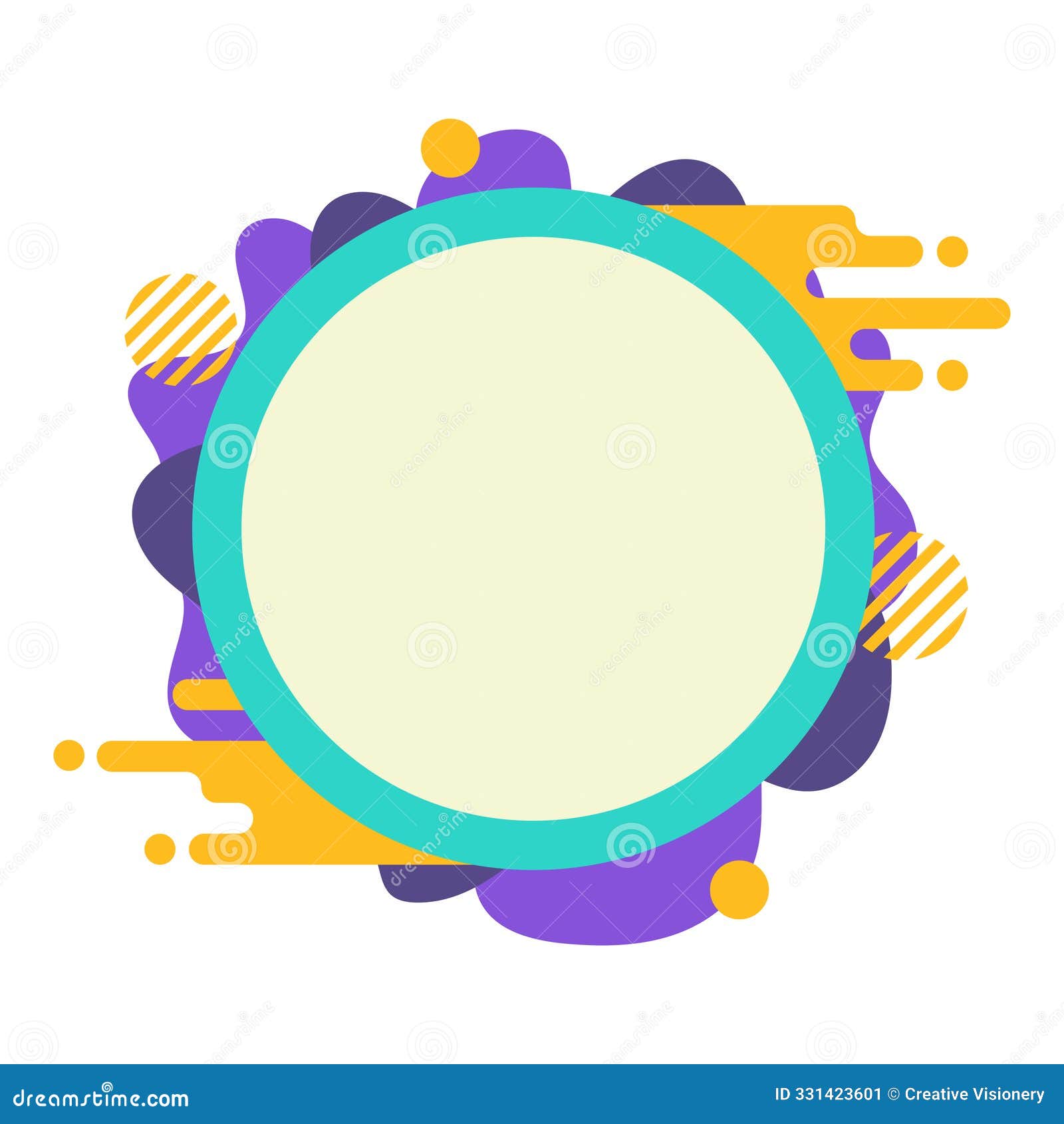 Abstract Circle Frame Decoration Stock Illustration - Illustration of ...