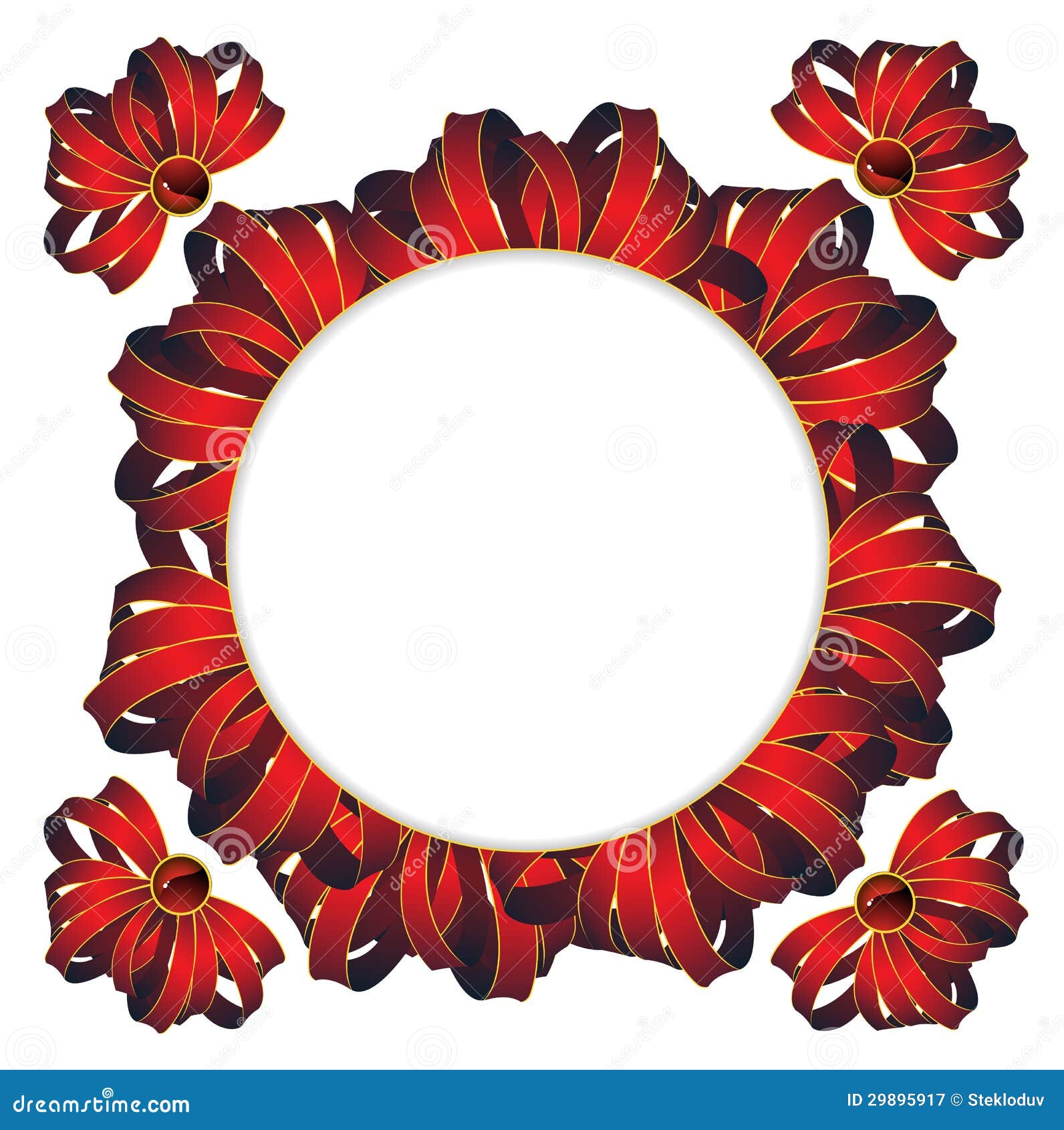 Circle frame with bows stock vector. Illustration of circle - 29895917