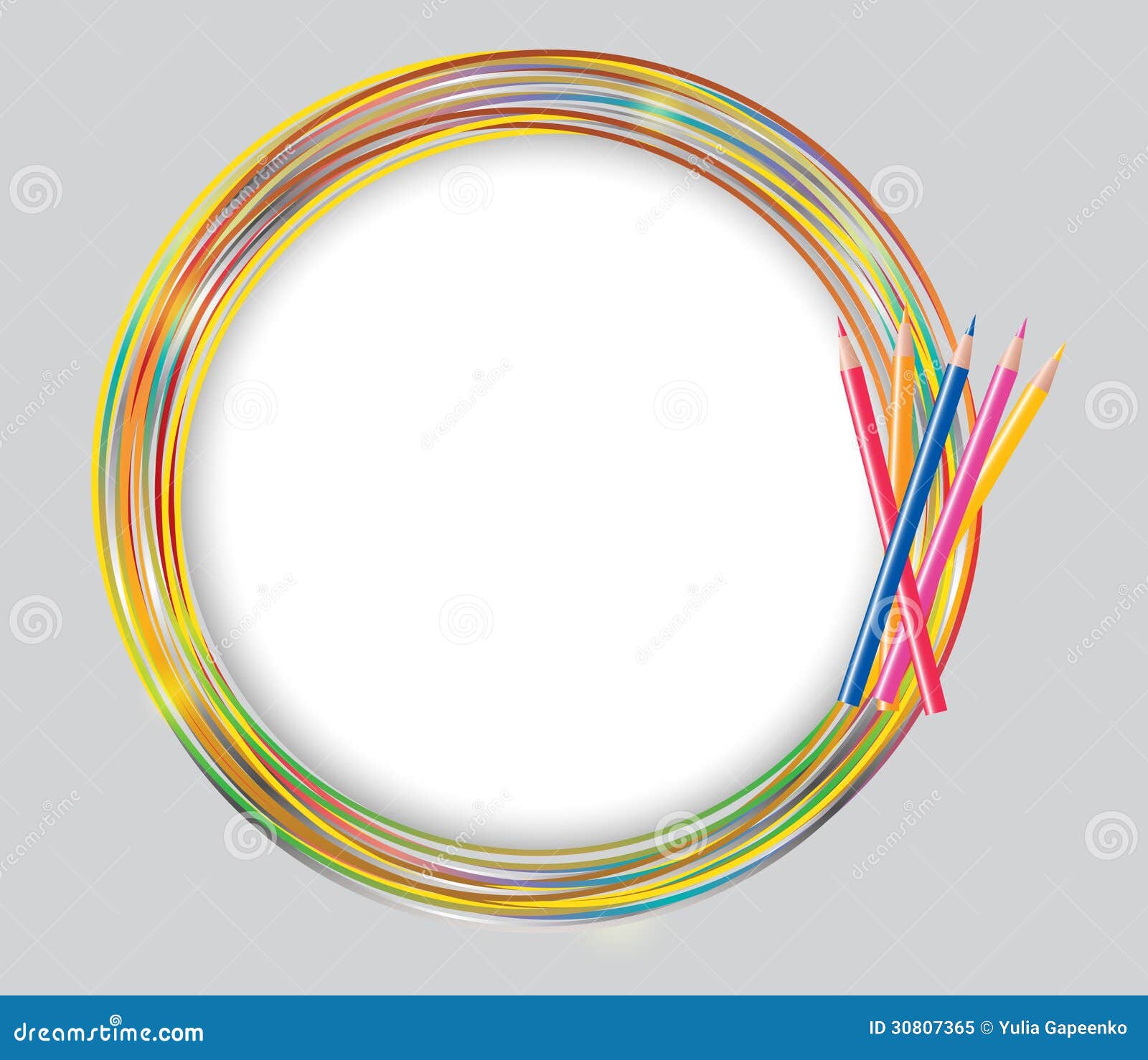 Abstract Circle Frame Vector Illustration Stock Vector - Illustration ...