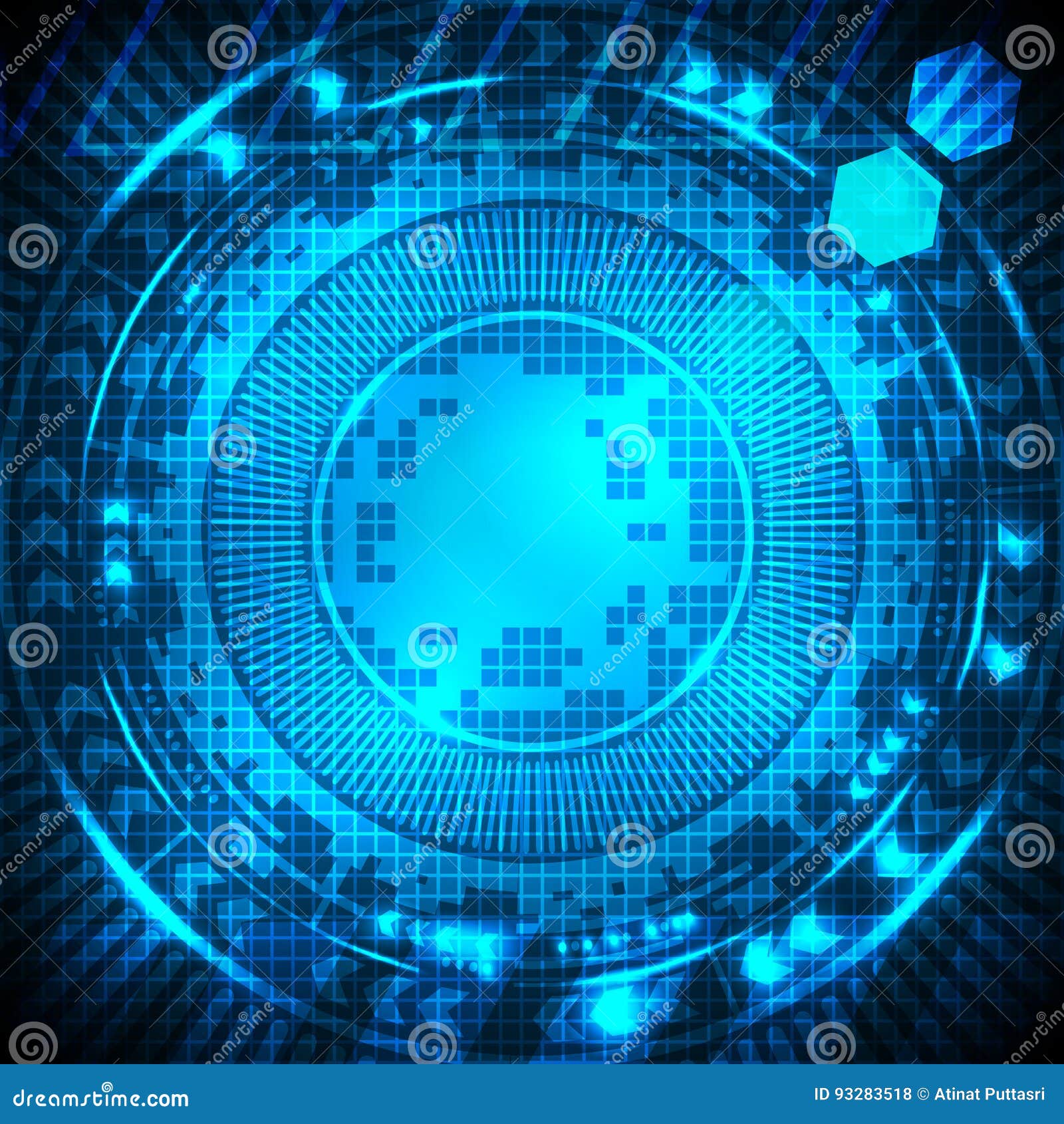 Abstract Circle Futuristic Technology Design Stock Vector ...