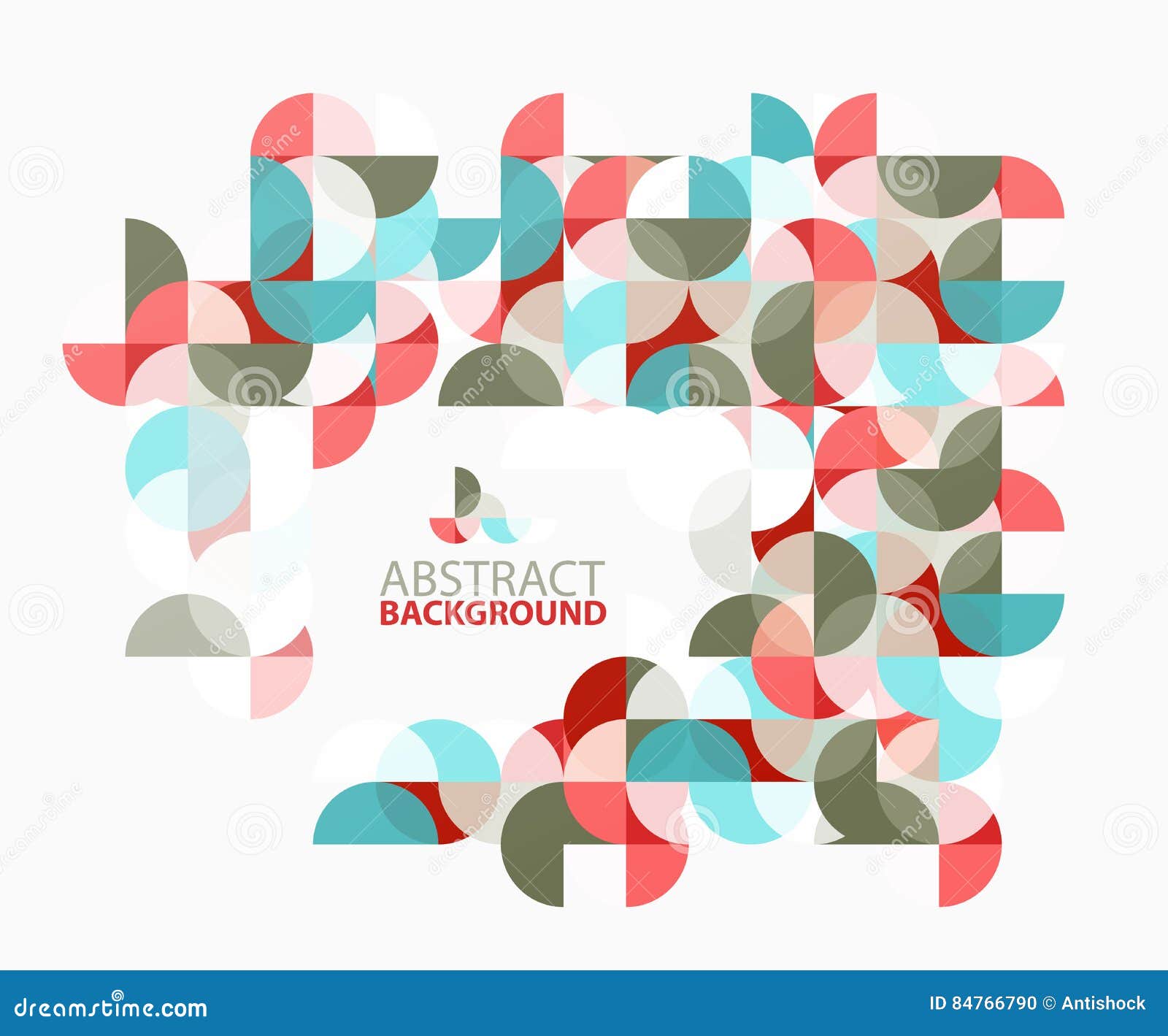 Abstract Circle Geometric Composition Isolated on White Stock Vector ...