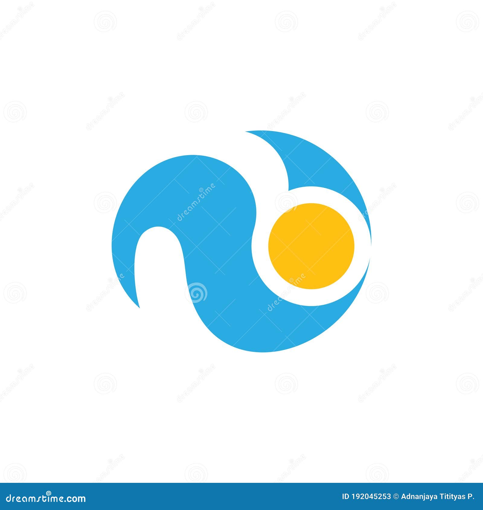 Abstract Circle Geometric Sun Waves Logo Vector Stock Vector ...