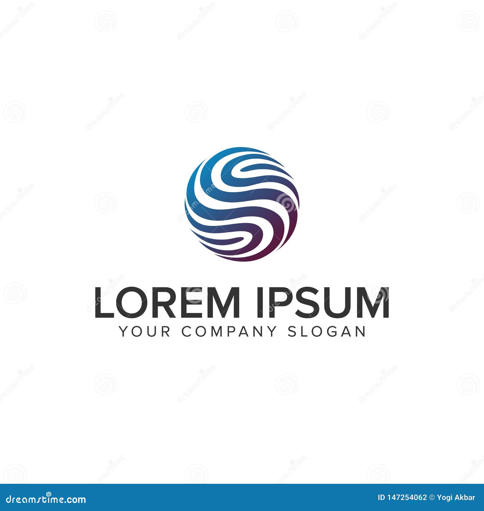 Abstract Circle Globe Logo Design Concept Template. Fully Stock Vector ...