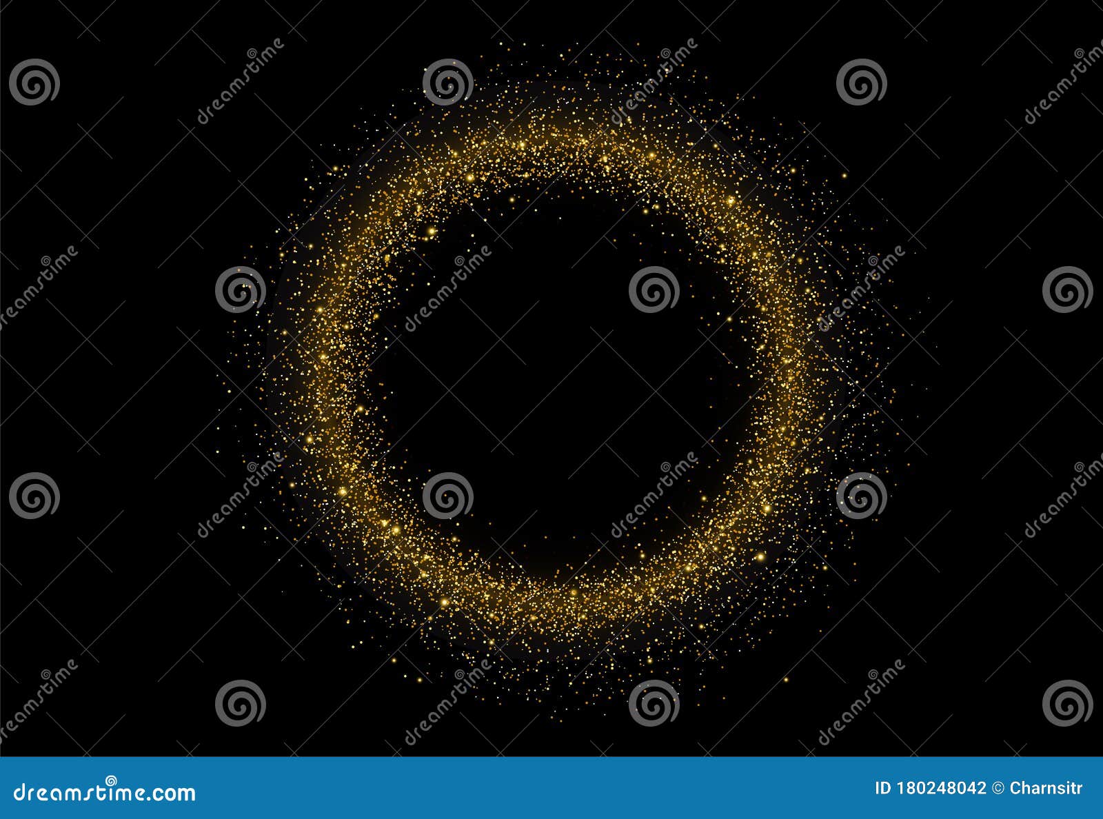 Abstract Circle Gold Glitter Texture Background Stock Vector ...