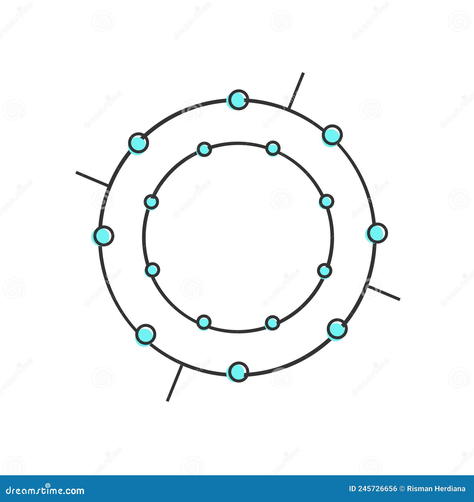 Abstract Circle of Green Arrows, Molecule Circle Illustration Stock ...