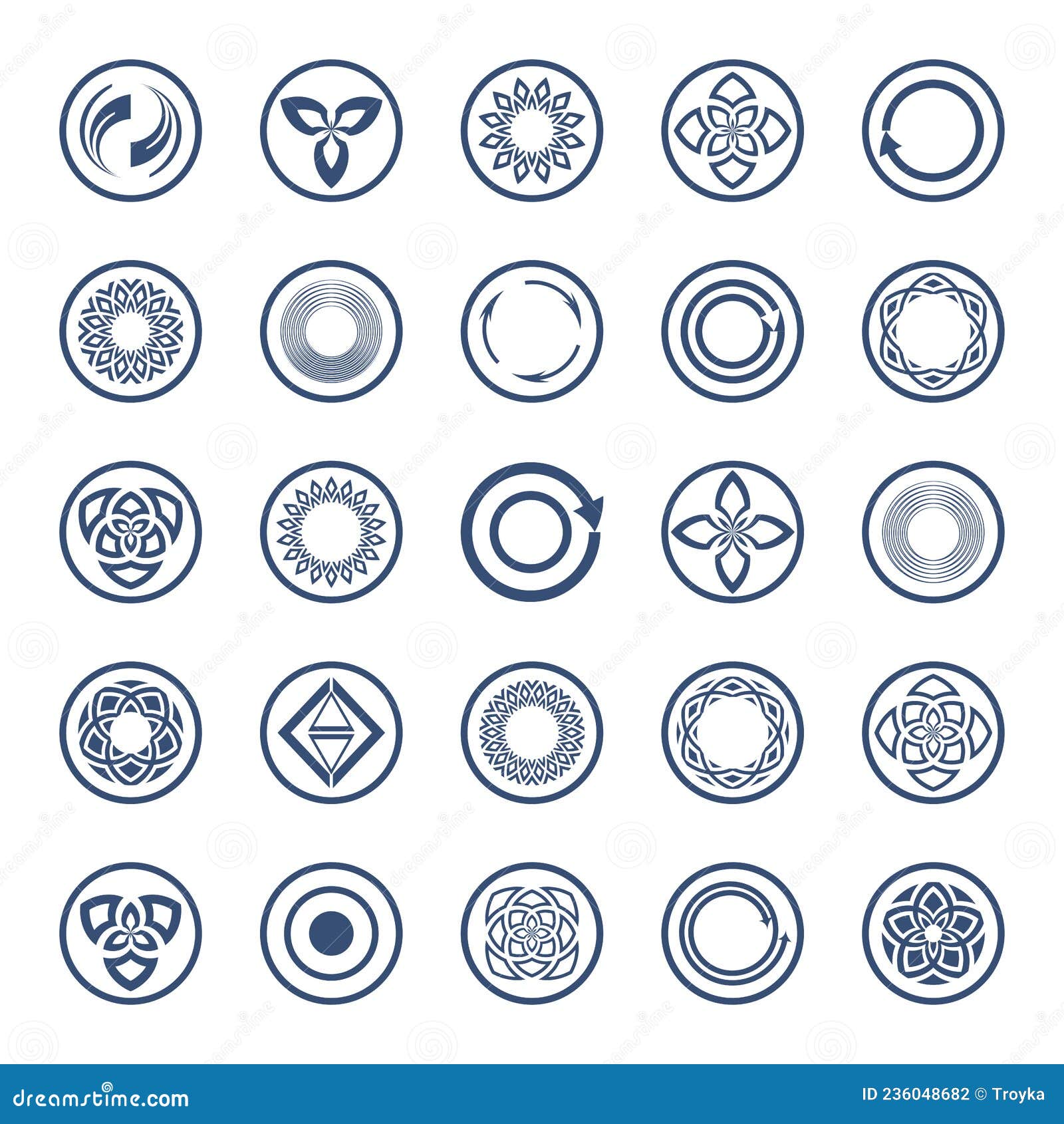 Abstract Circle Icons. Design Elements Set Stock Vector - Illustration ...