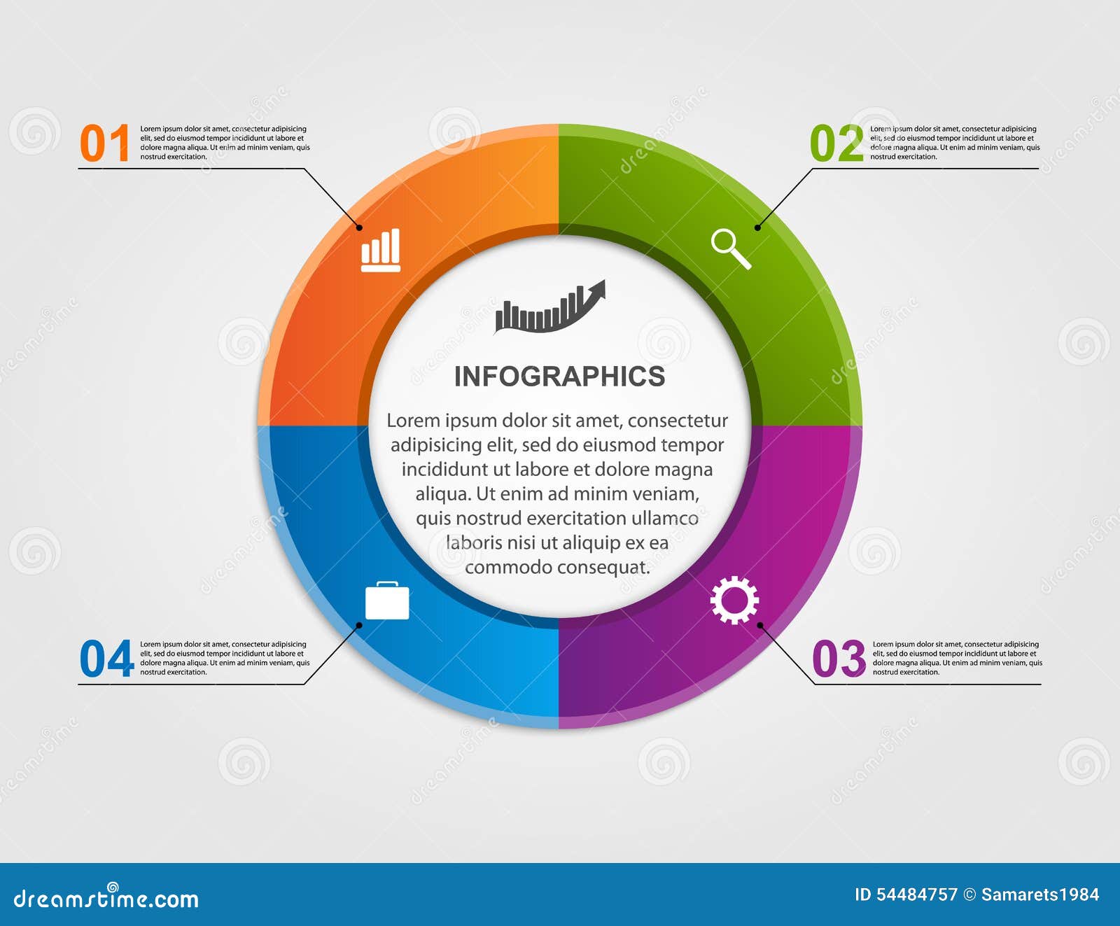 Abstract Circle Infographic Design Template. Stock Vector ...