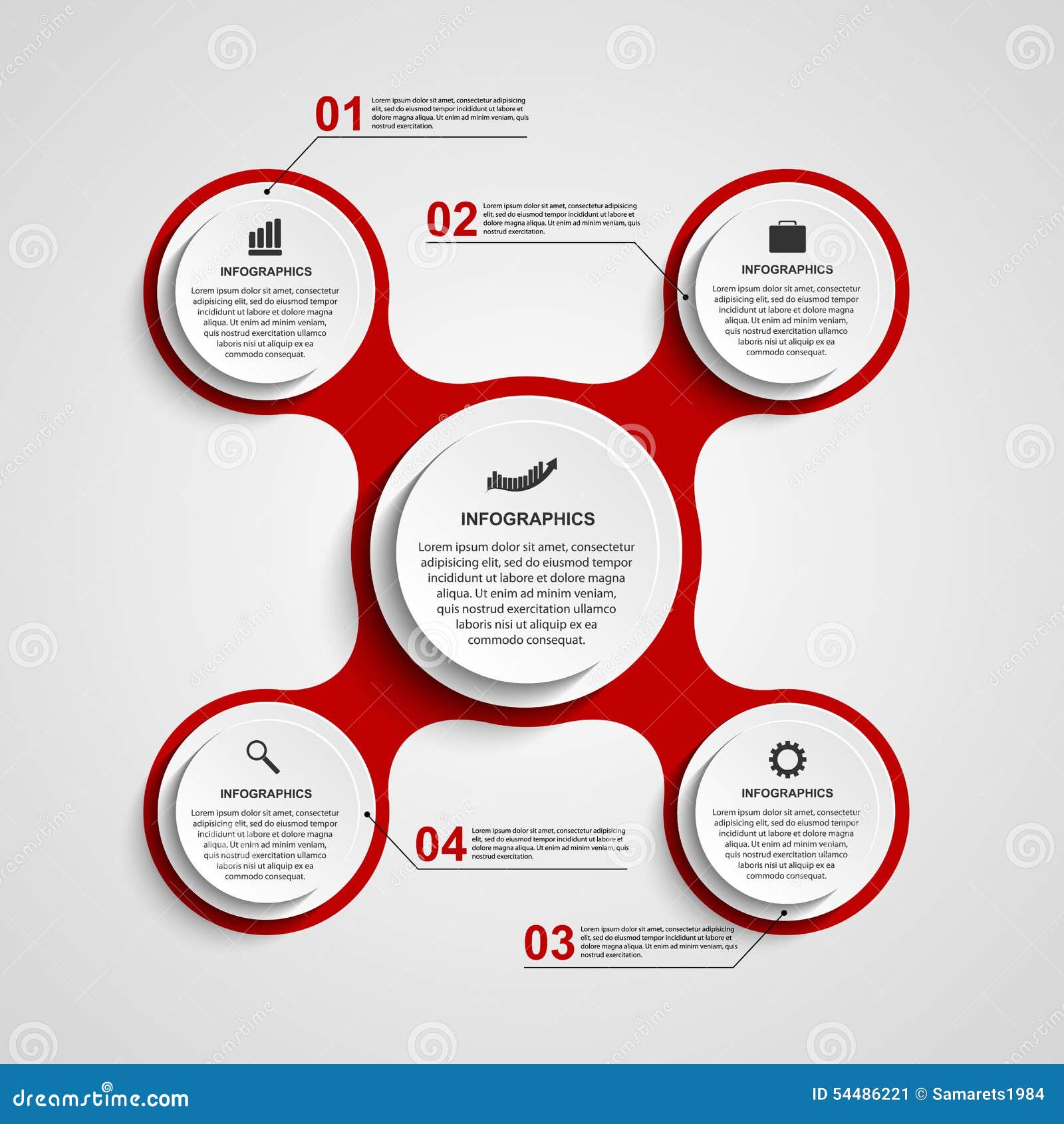 Abstract Circle Infographic in the Form of Metabolic. Design Elements ...