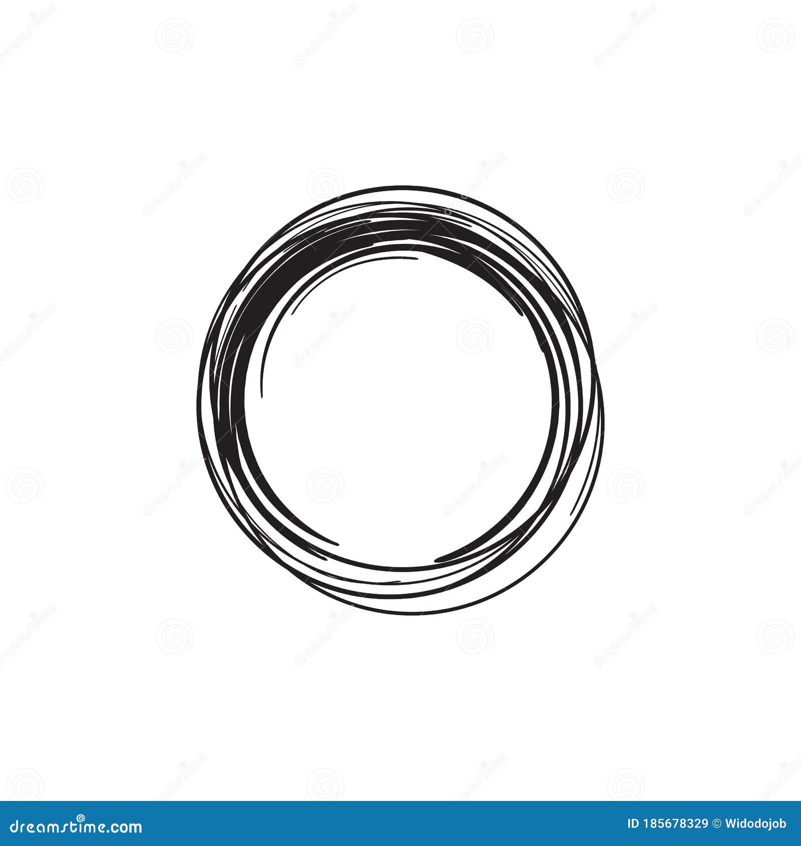 Abstract circle ink line stock vector. Illustration of paint - 185678329