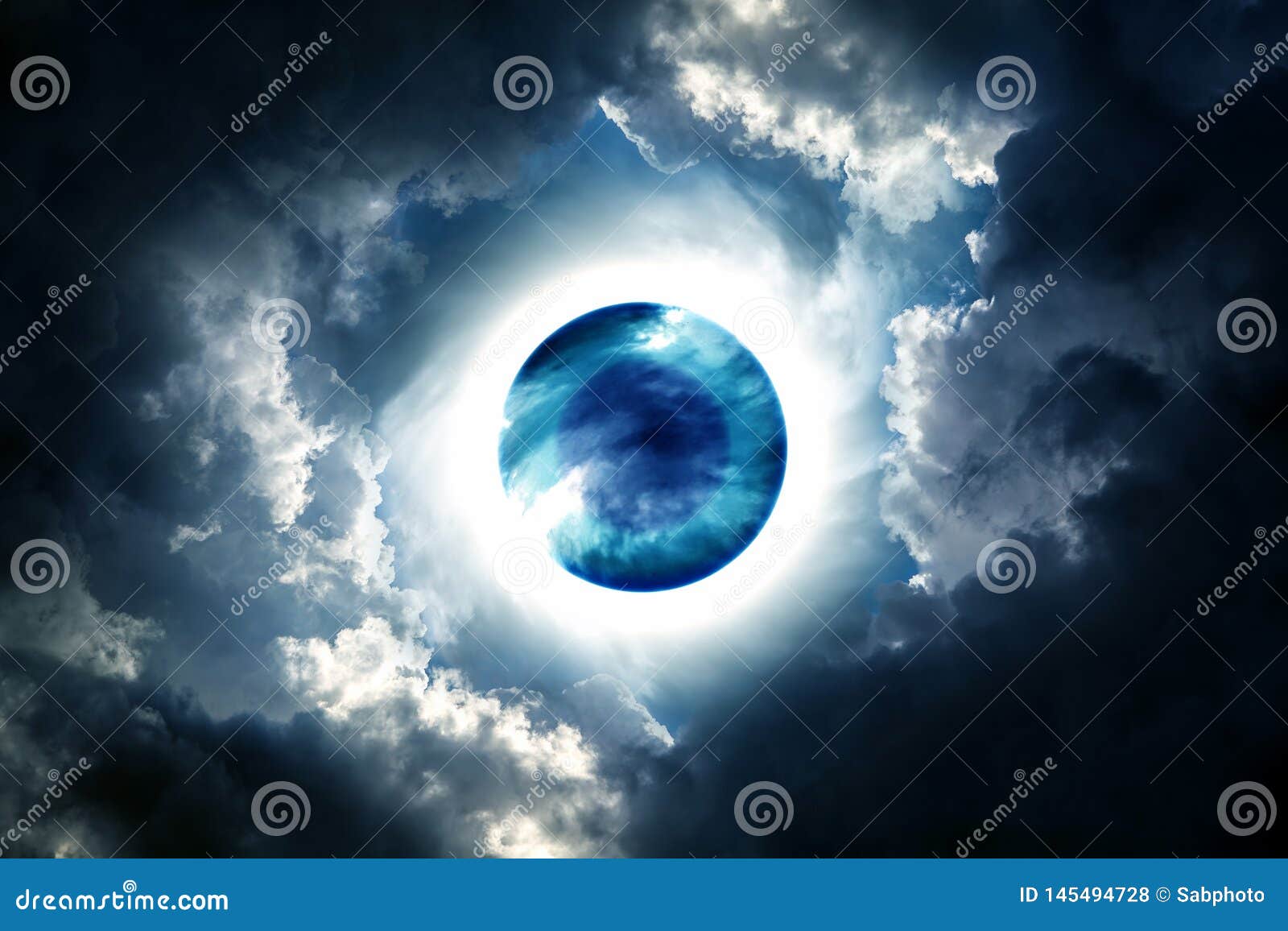Abstract Circle in the Clouds Stock Photo - Image of abstract ...