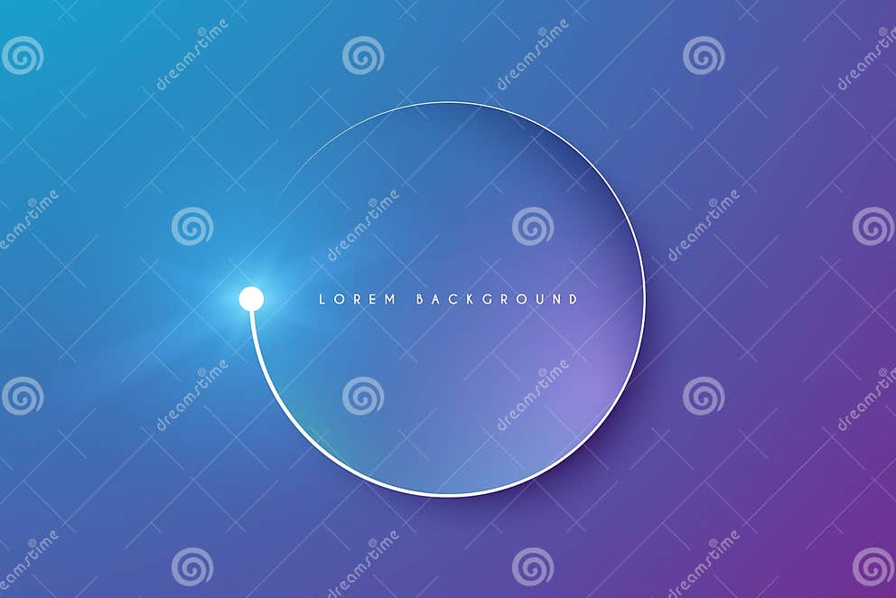 Abstract Circle Line Background with Light Effect Stock Vector ...