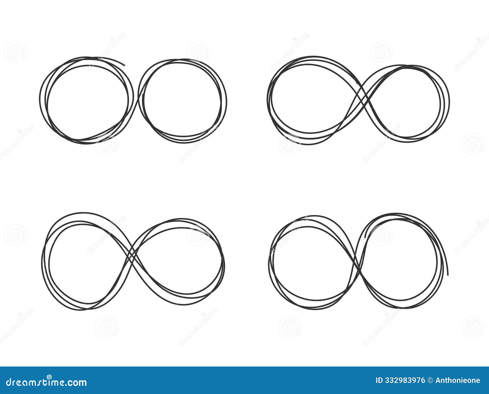 Abstract Circle Line Shape Hand Drawn Isolated Vector Illustration ...