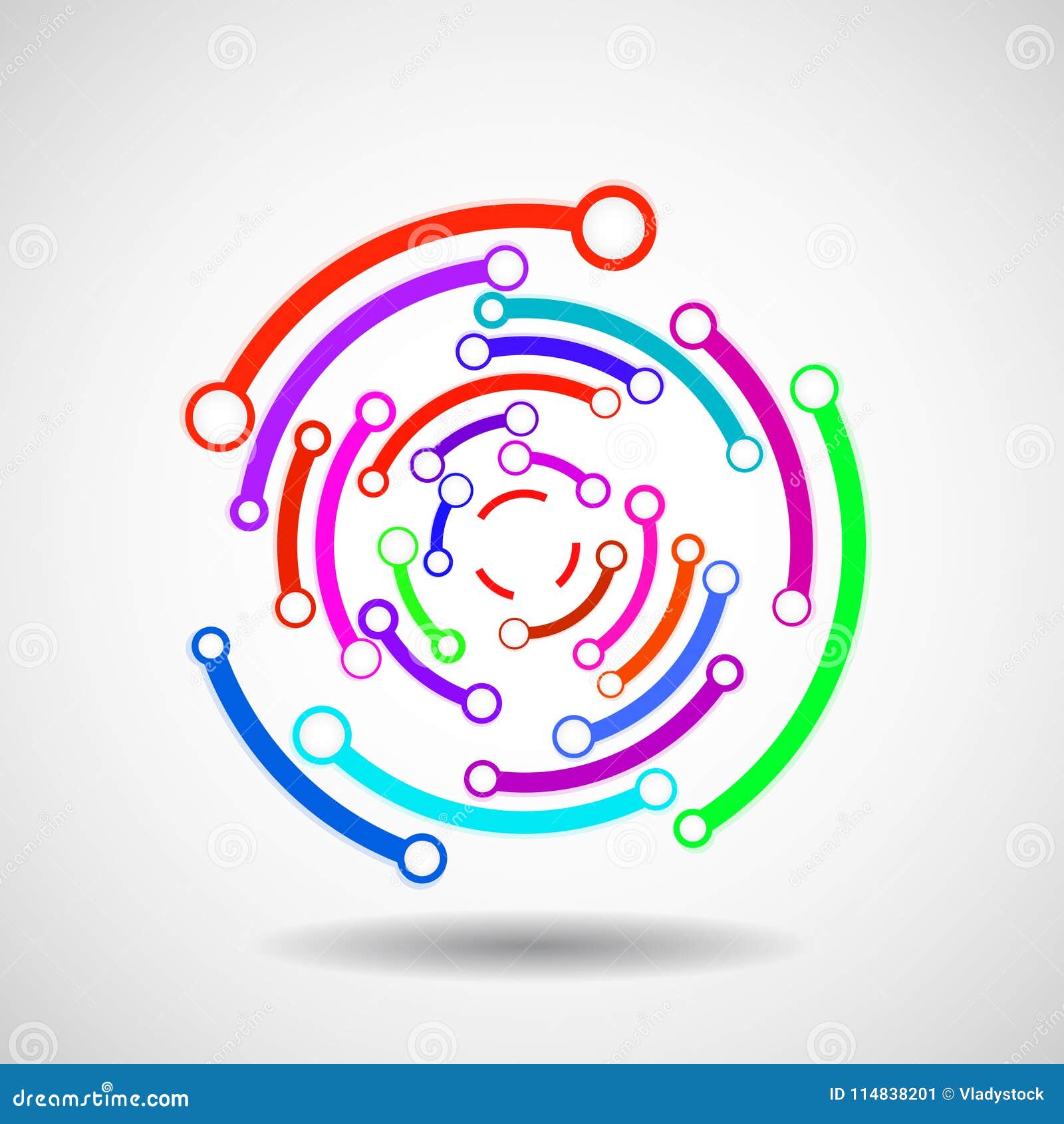Abstract Circle with Lines, Geometric Logo Stock Vector - Illustration ...