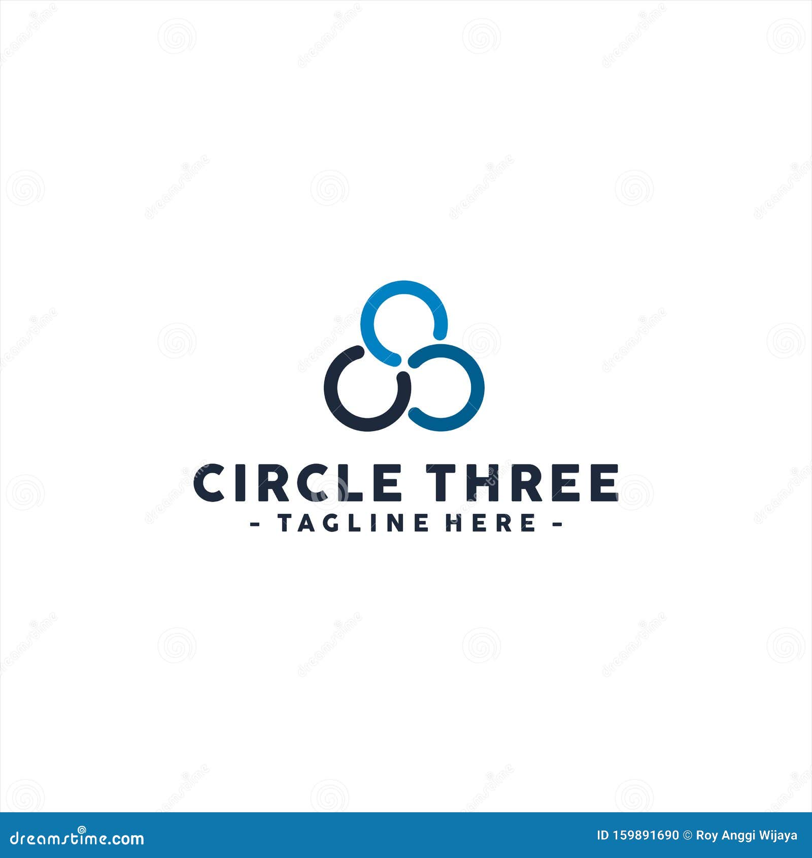 Circle Three Logo Design Inspiration Stock Vector - Illustration of ...