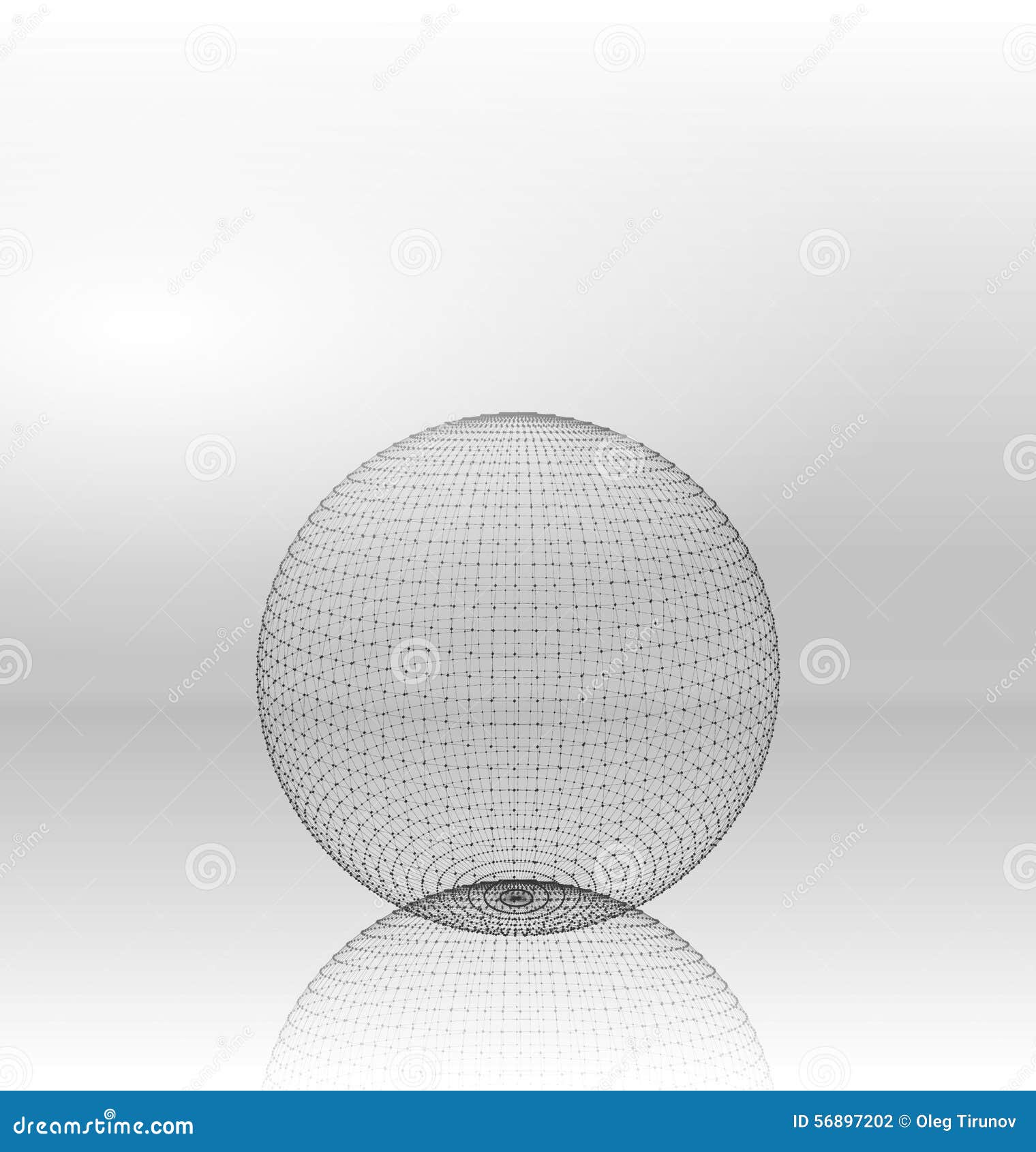 Abstract Circle with Mesh Polygonal Elements Stock Vector ...