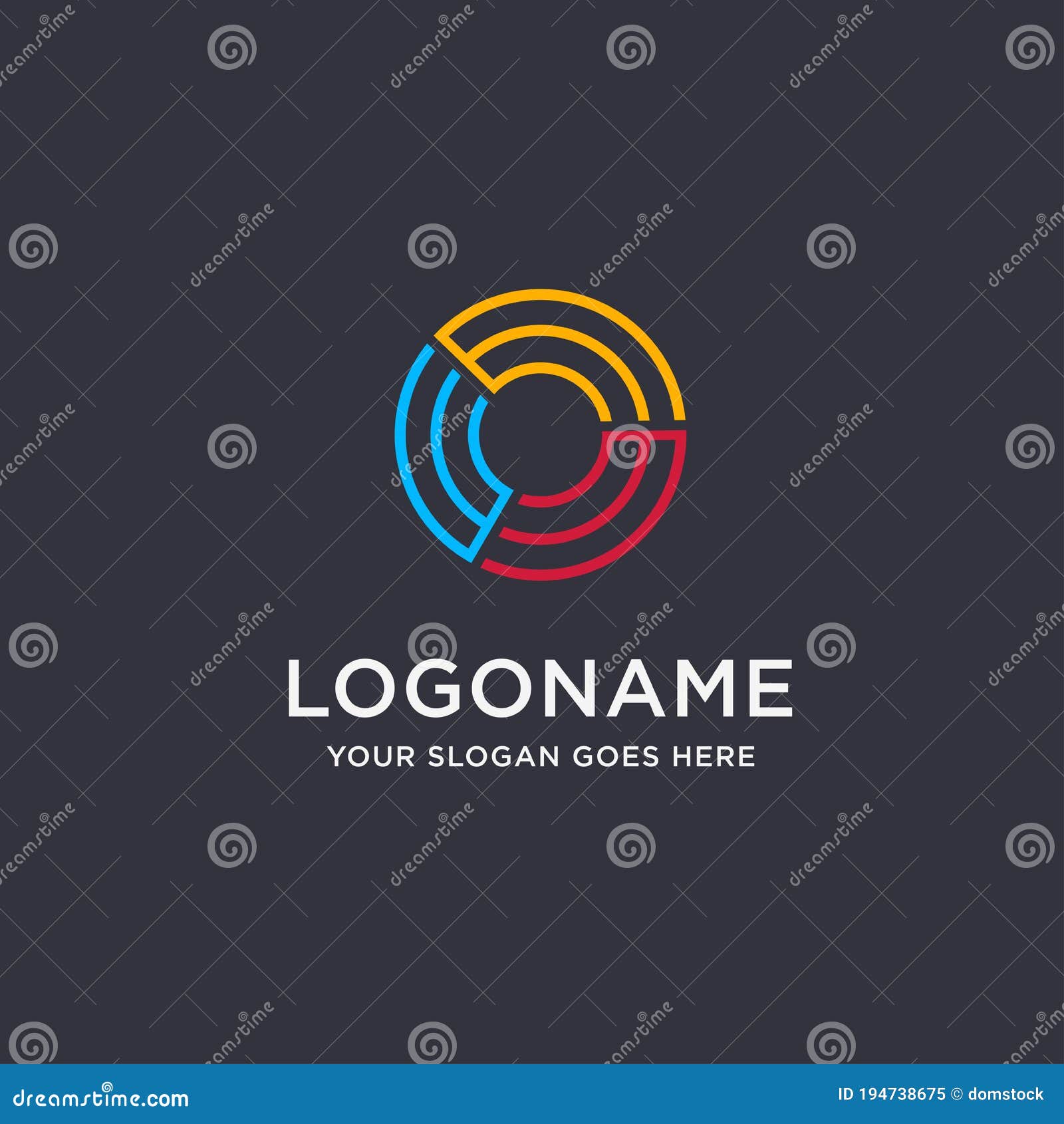 Abstract Circle Motion Logo Icon Vector Template Stock Vector ...