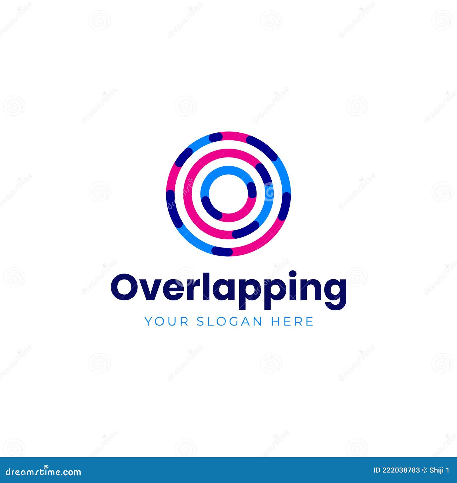 Abstract Circle Overlapping Color Logo Design Stock Vector ...