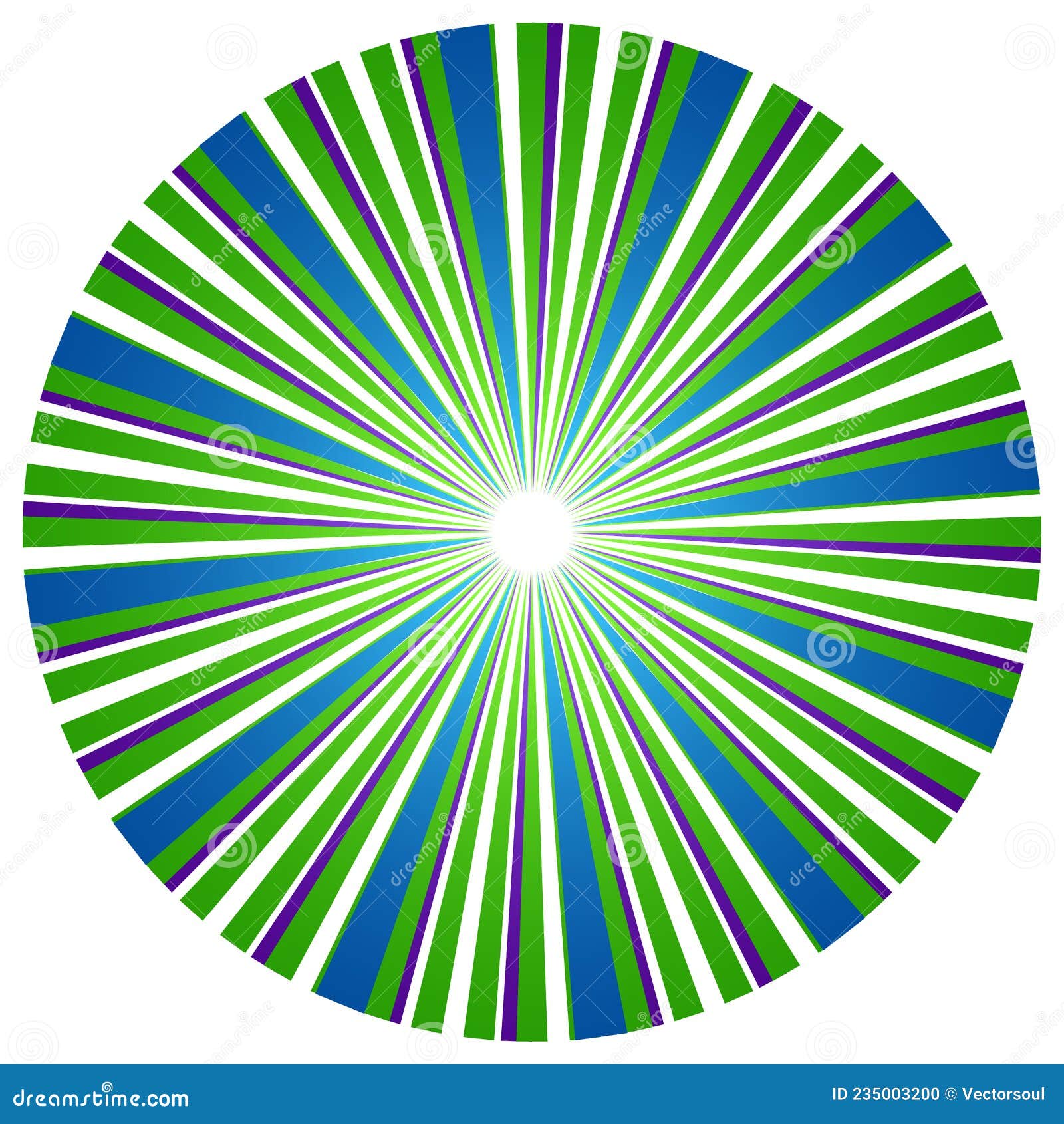 Abstract Circle with Overlapping Spokes Geometric Design Element ...