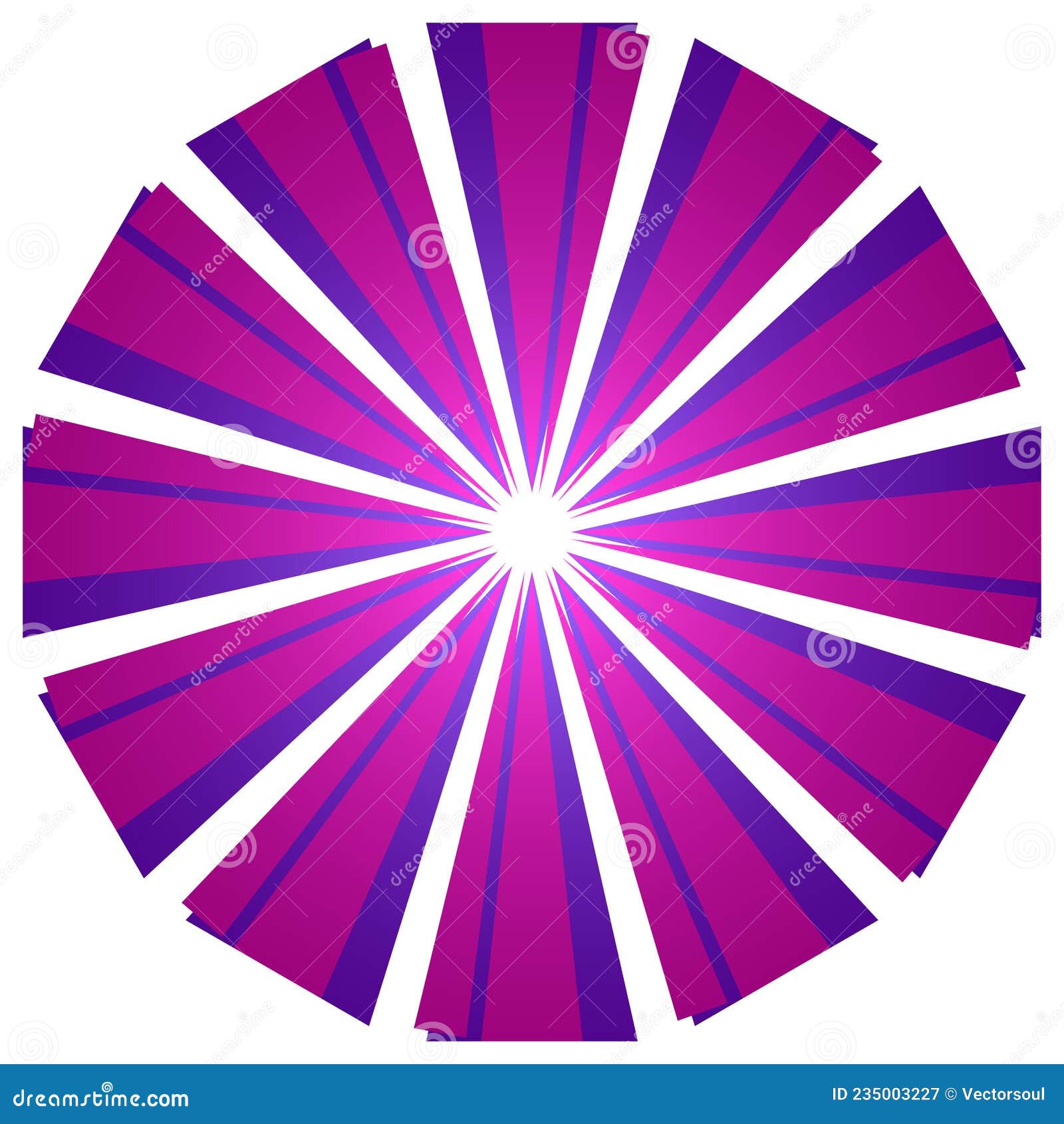 Abstract Circle with Overlapping Spokes Geometric Design Element ...