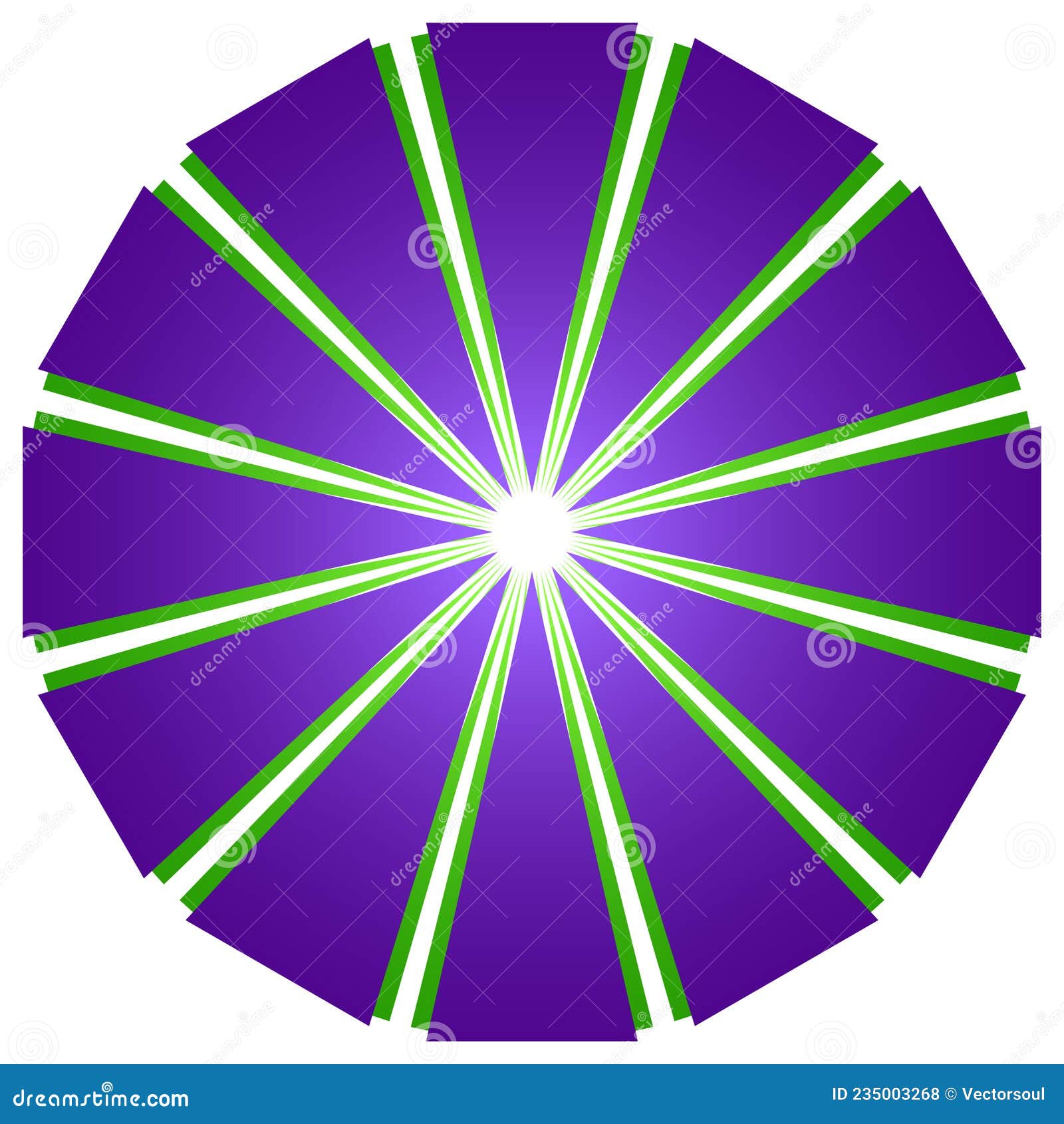 Abstract Circle with Overlapping Spokes Geometric Design Element ...