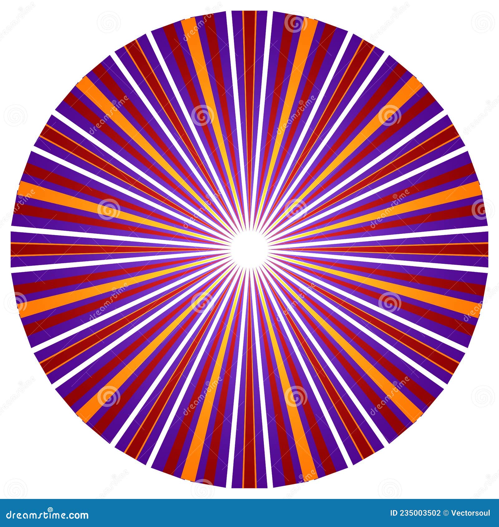 Abstract Circle with Overlapping Spokes Geometric Design Element ...