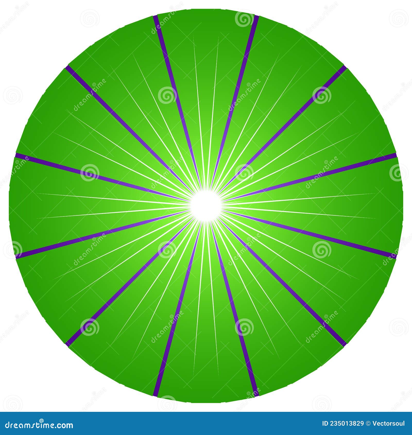 Abstract Circle with Overlapping Spokes Geometric Design Element ...