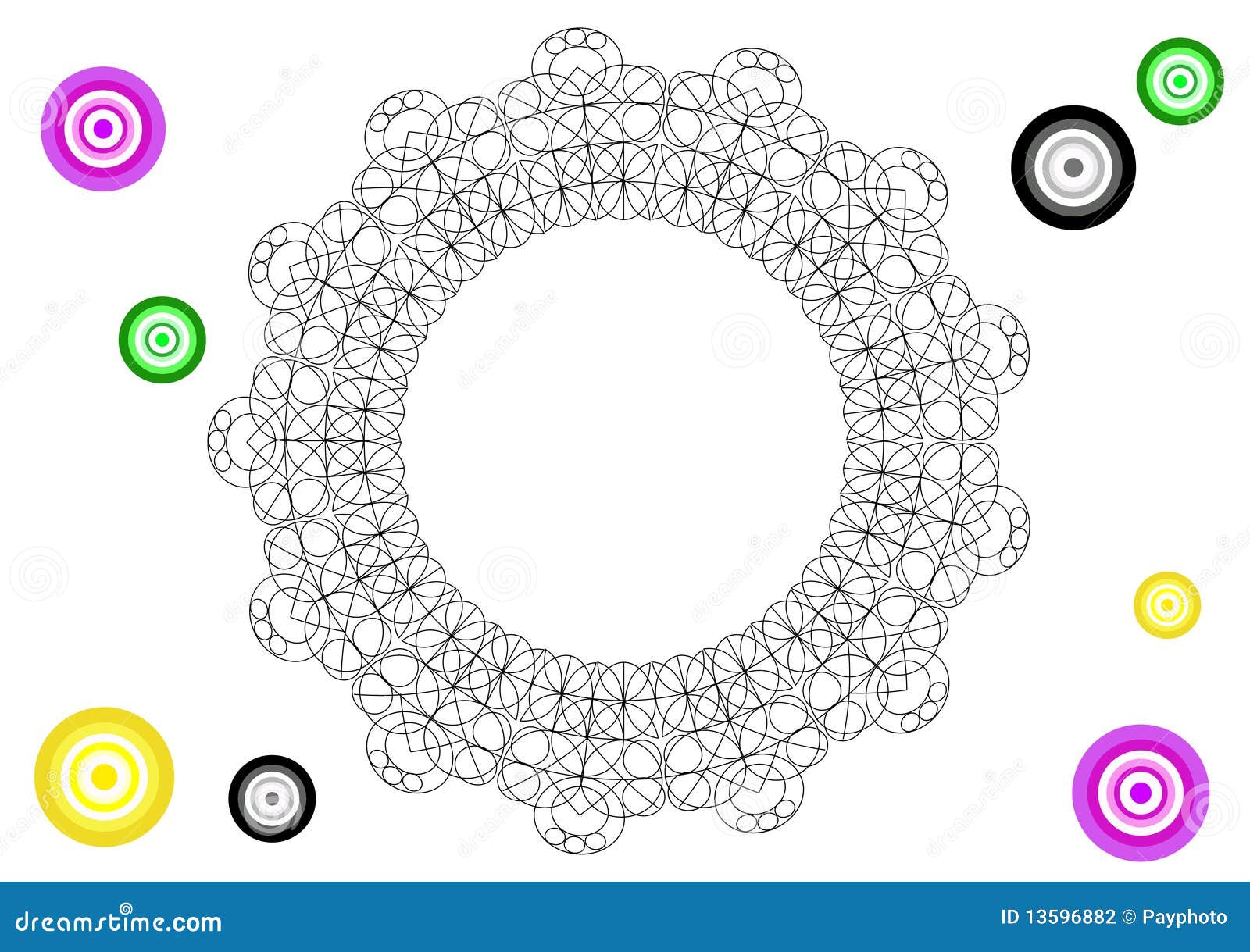 Abstract Circle Pattern Background Stock Illustration - Illustration of ...