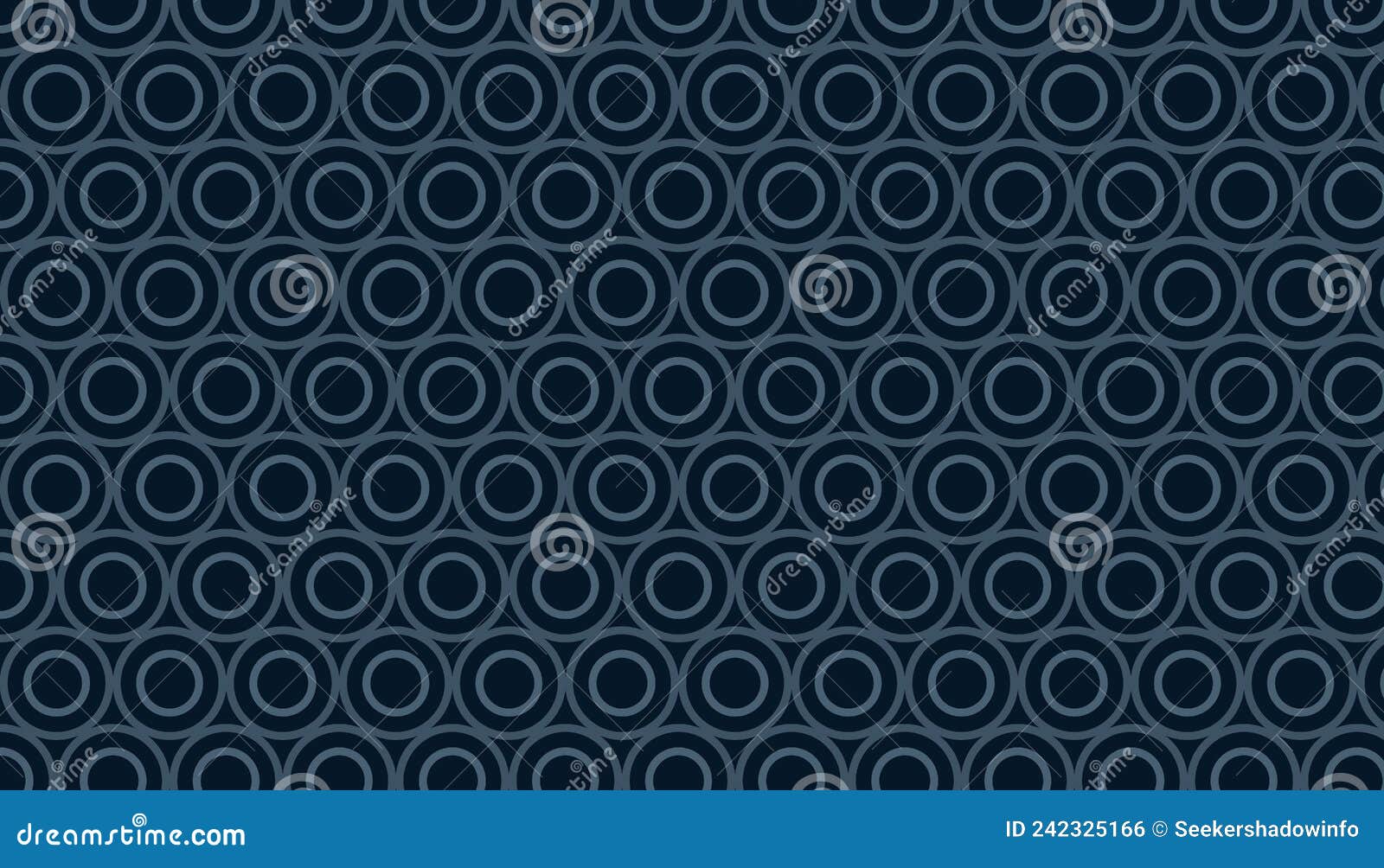 Abstract Circle Pattern Seamless. Geometric Dark Blue Loop Background ...