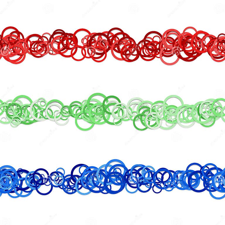 Abstract Circle Pattern Webpage Separator Line Design Set from Colored ...