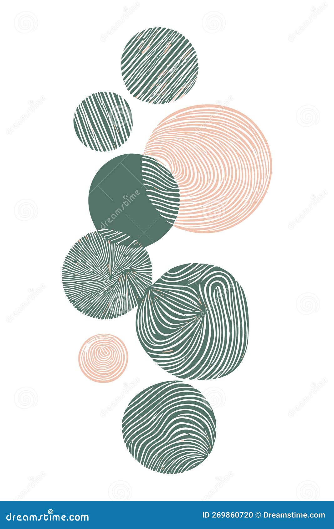 Abstract Circle Poster, Creative Minimalist Round Artistic Composition ...