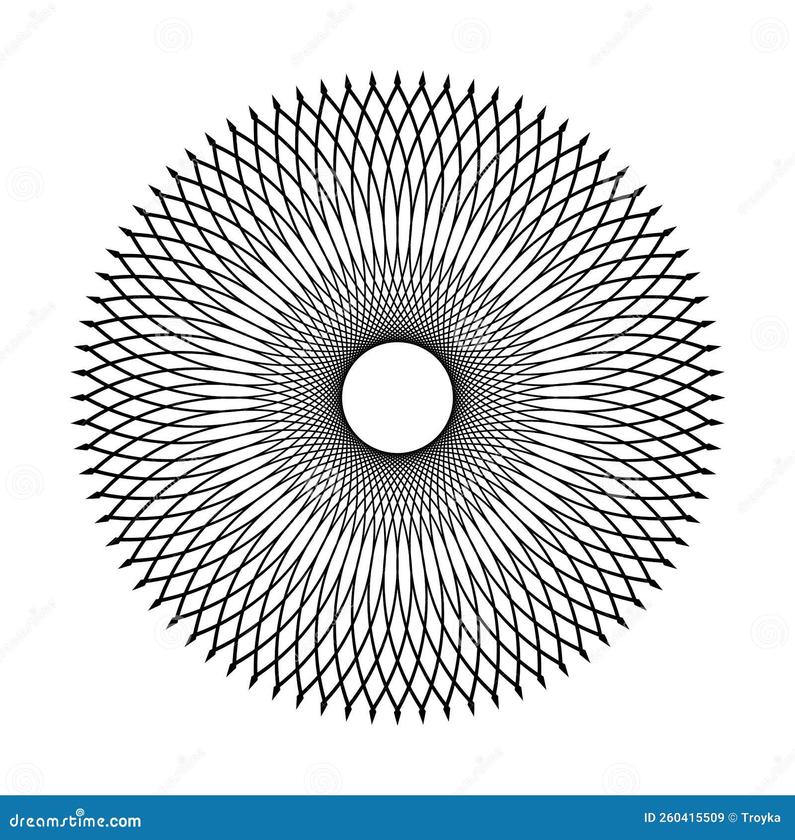 Abstract Circle Radial Lacy Pattern Stock Vector - Illustration of grid ...