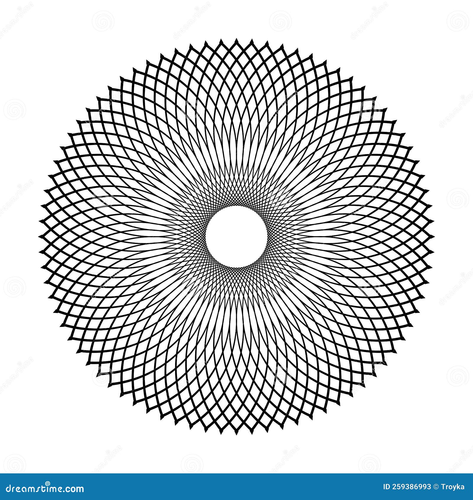 Abstract Circle Radial Lacy Pattern Stock Vector - Illustration of ...